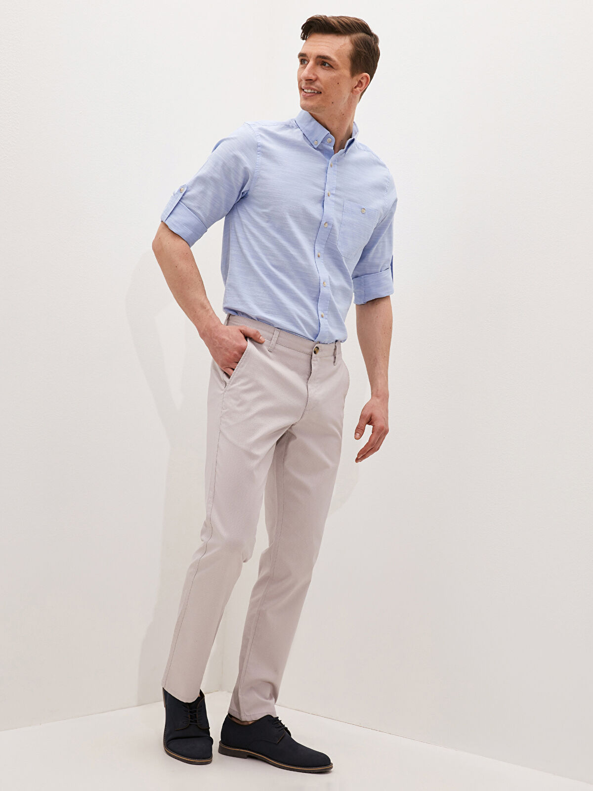 LCW CLASSIC Standart Kalıp Dokulu Erkek Pantolon
