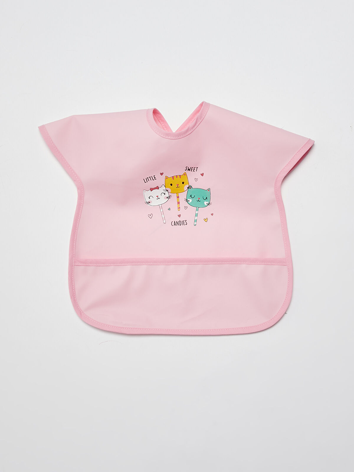 Baskılı Kız Bebek Mama Önlüğü