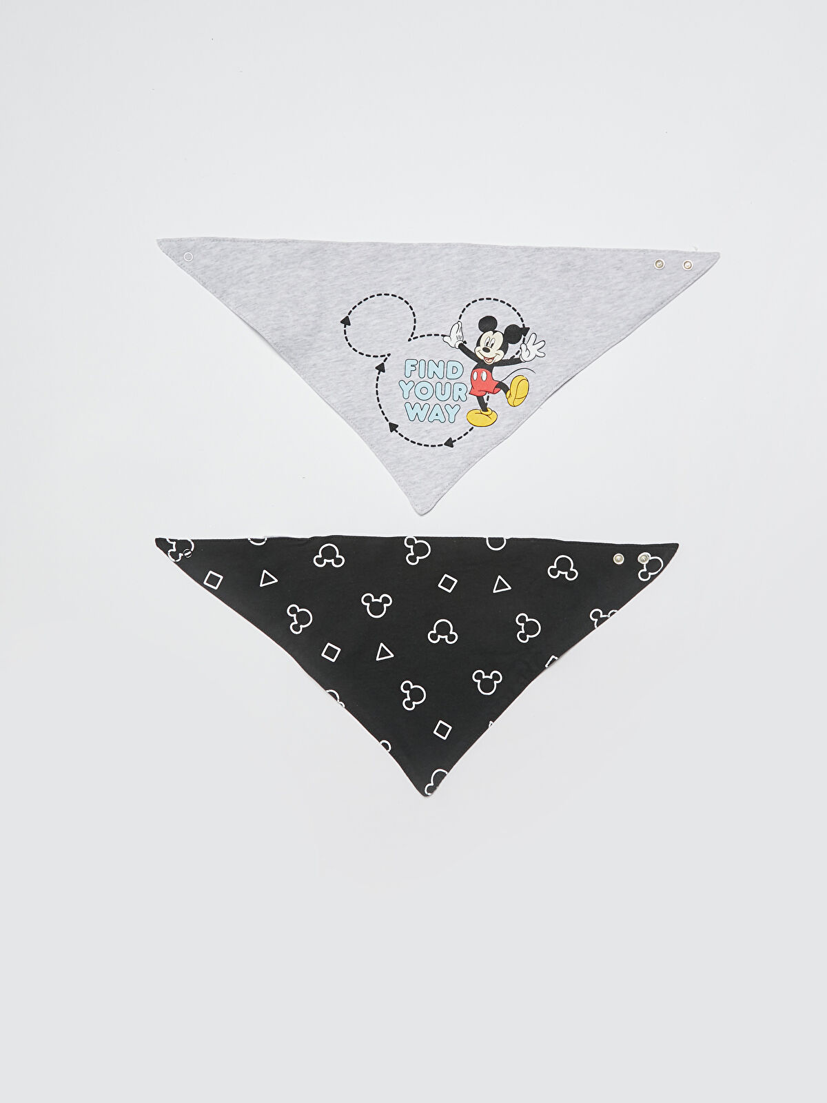 Mickey Mouse Baskılı Erkek Bebek Mama Önlüğü 2'li