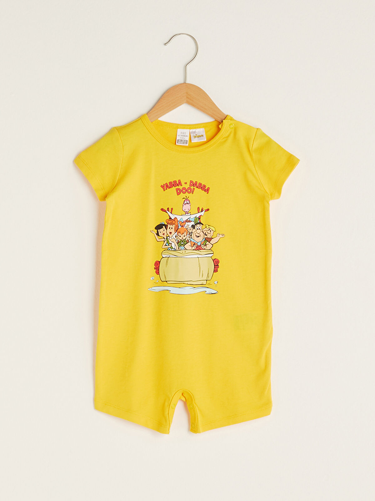 Bisiklet Yaka Kısa Kollu Taş Devri Baskılı Pamuklu Erkek Bebek Tulum Bisiklet Yaka Kısa Kollu Taş Devri Baskılı Pamuklu Erkek Bebek Tulum