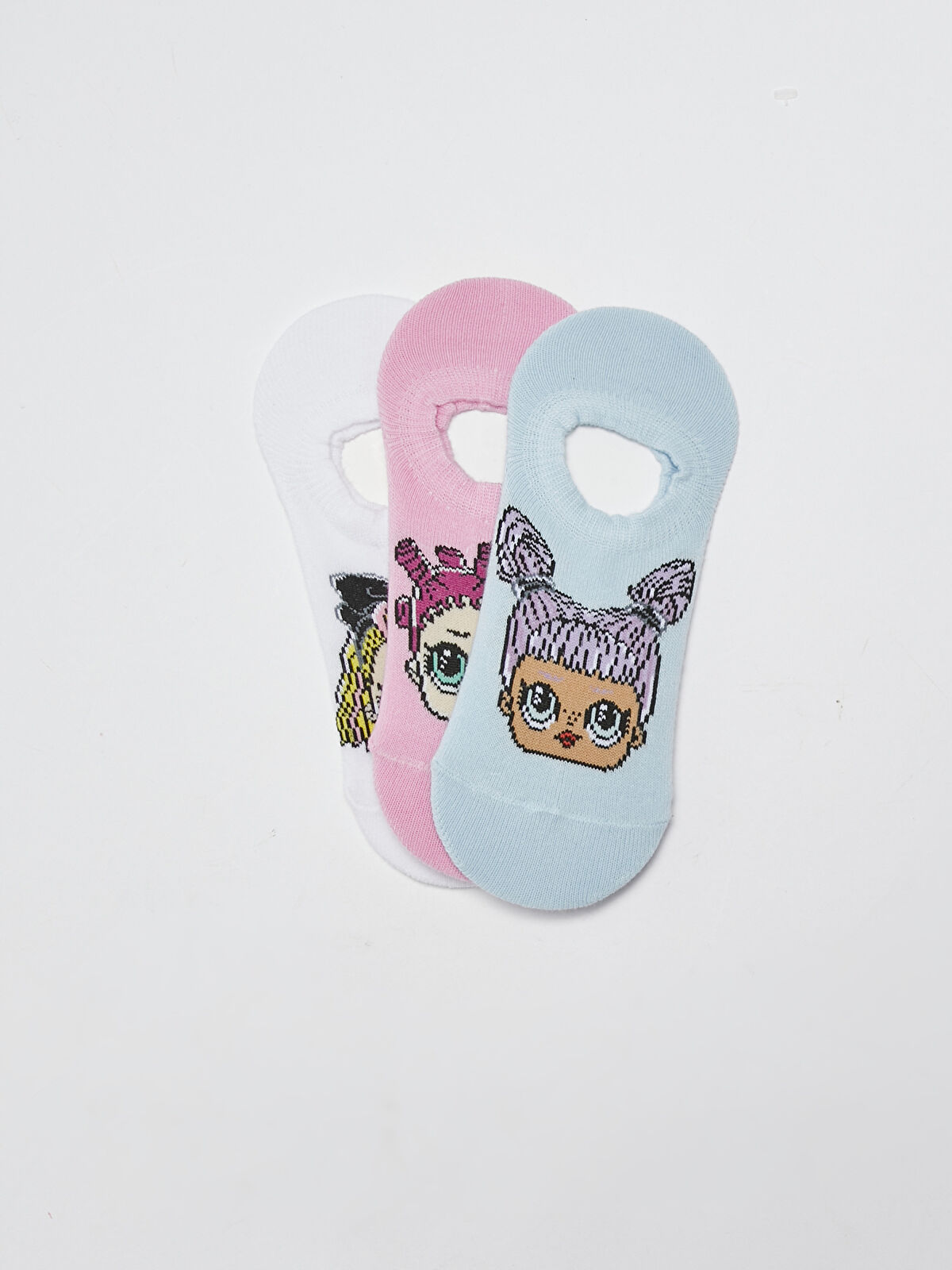 LOL Surprise OMG Lisanslı Kız Çocuk Patik Çorap 3'lü LOL Surprise OMG Lisanslı Kız Çocuk Patik Çorap 3'lü