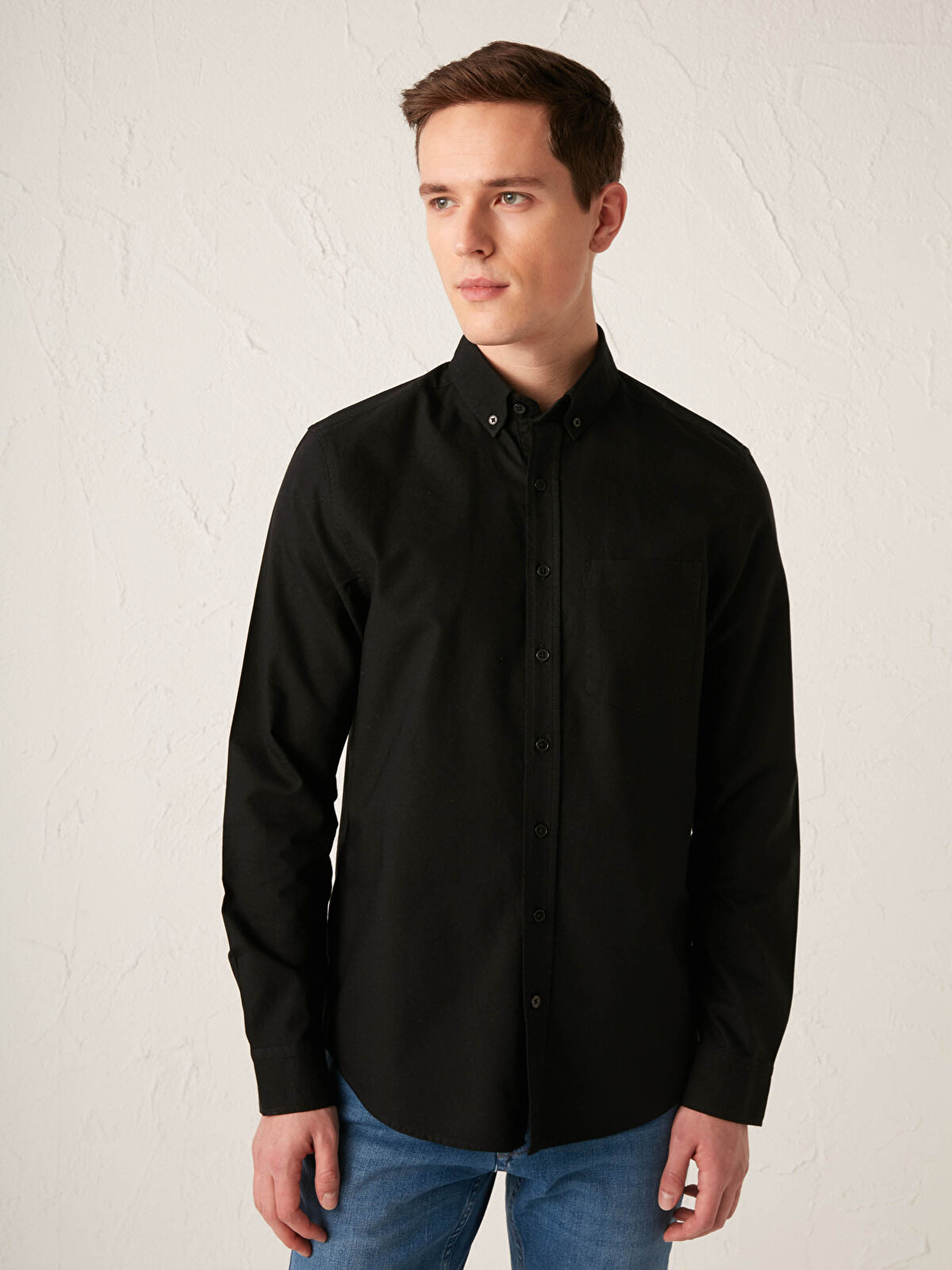 LCW BASIC Regular Fit Uzun Kollu Oxford Gömlek