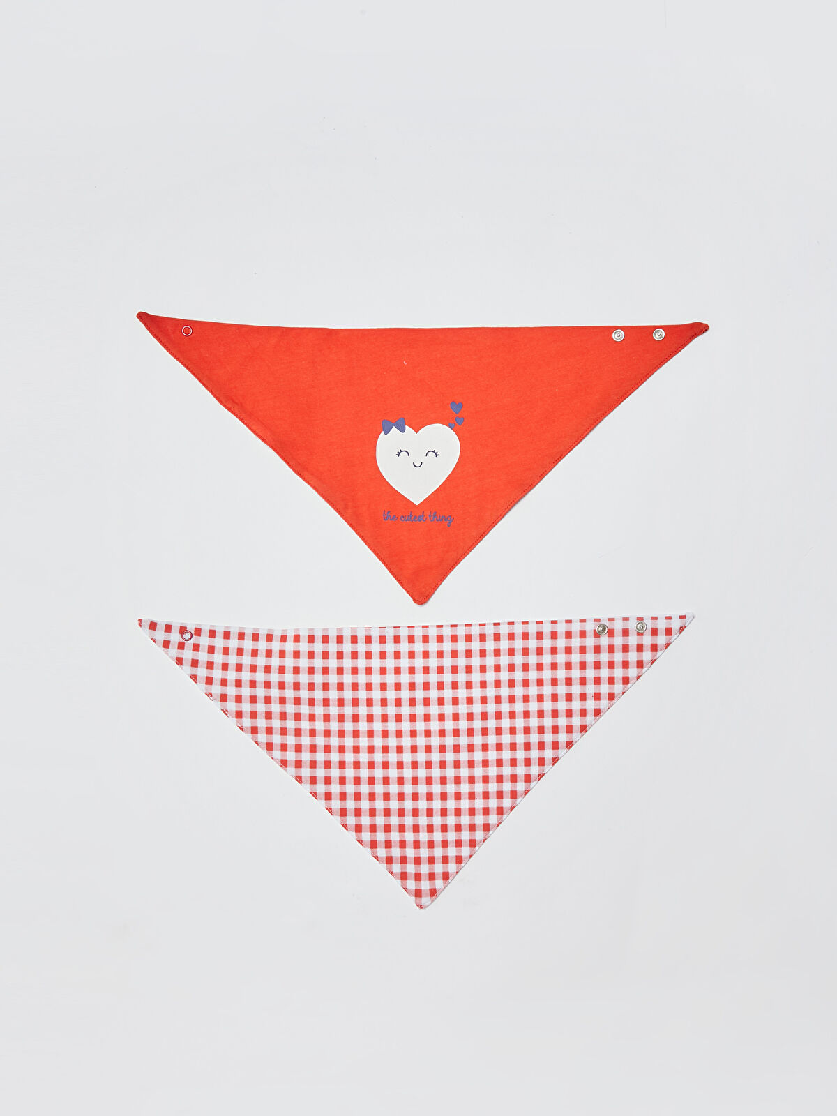 Baskılı Kız Bebek Mama Önlüğü 2'li Takım