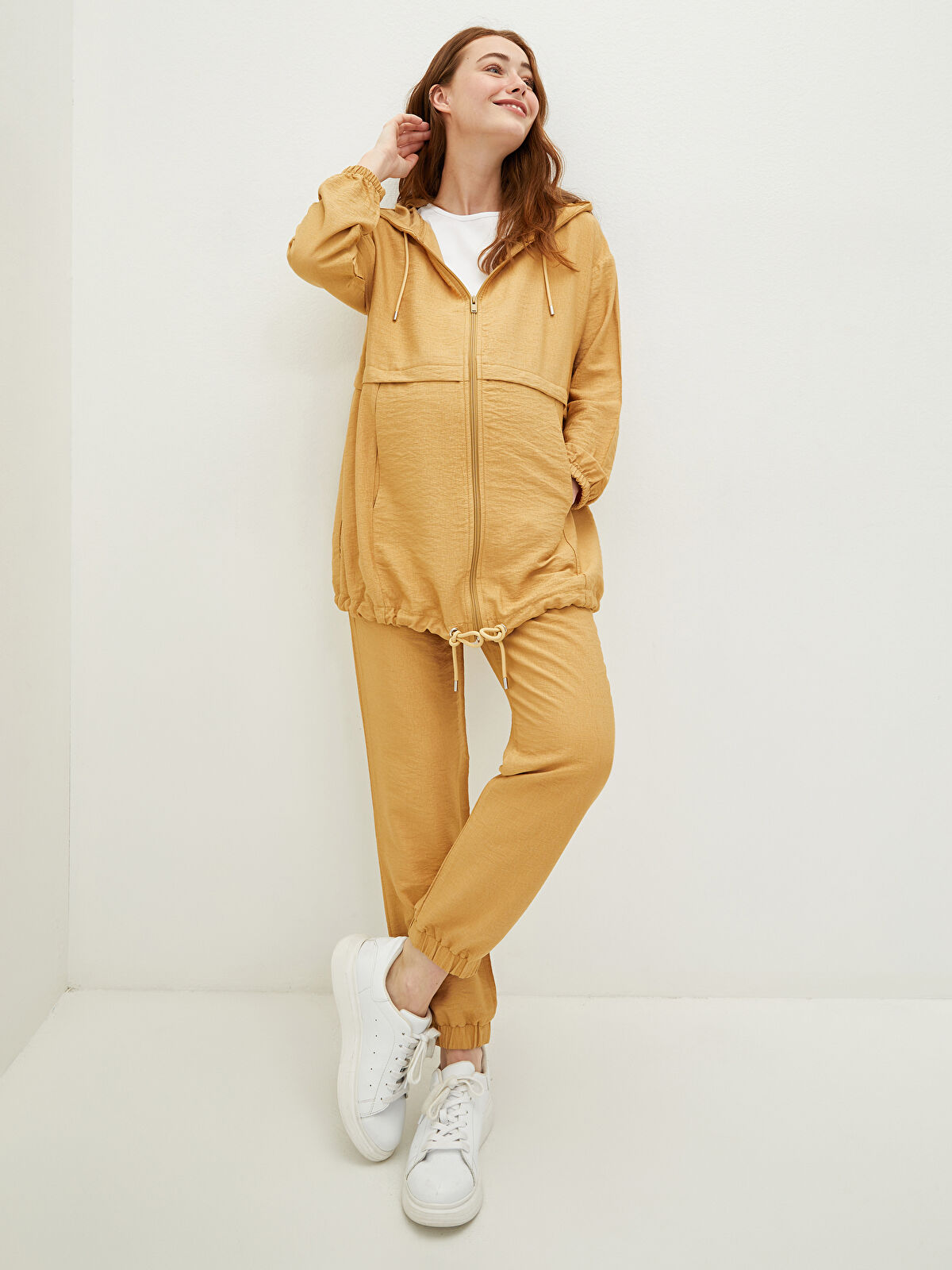 Beli Lastikli Cep Detaylı Hamile Jogger Pantolon Beli Lastikli Cep Detaylı Hamile Jogger Pantolon