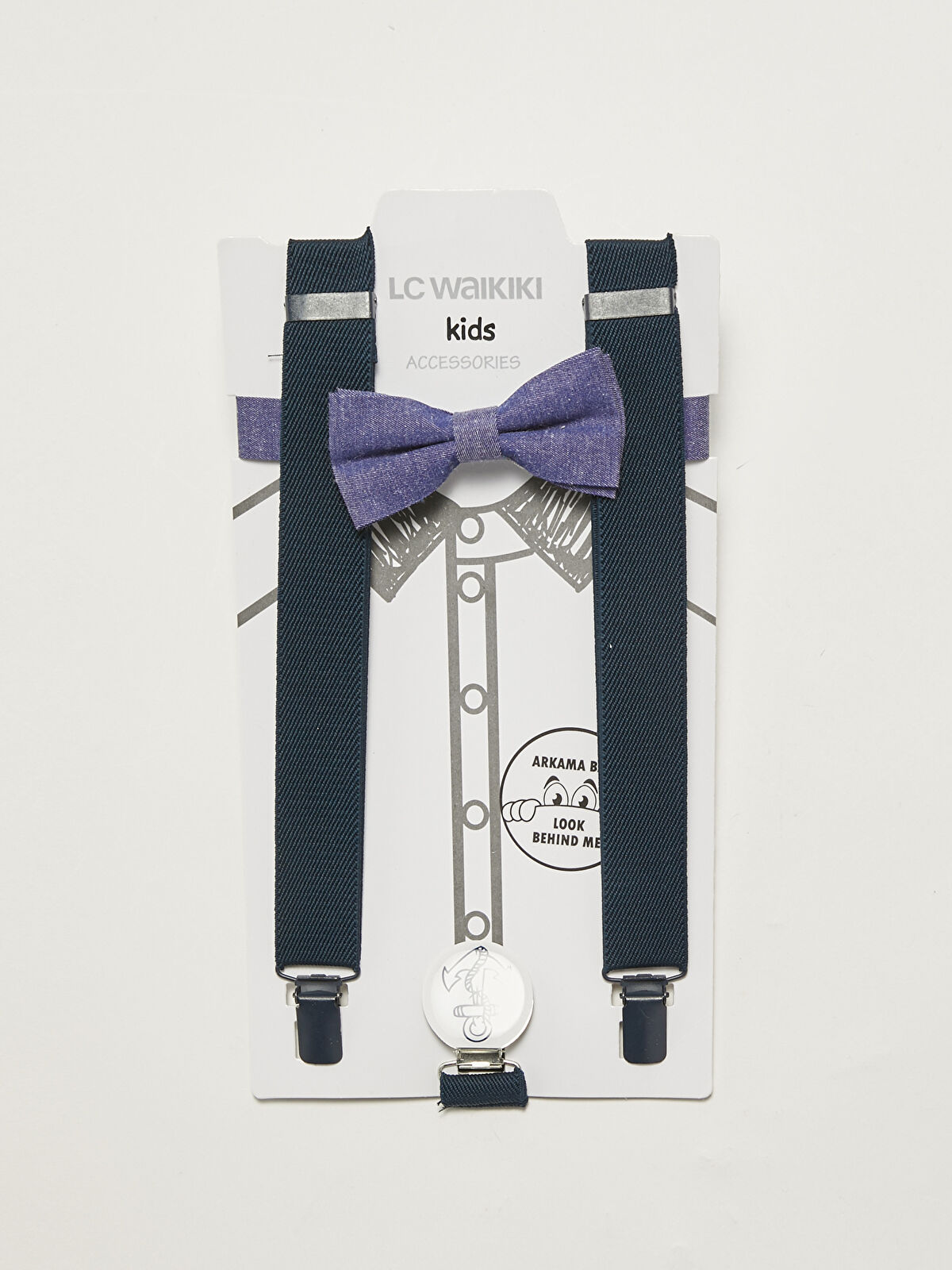 Erkek Çocuk Pantolon Askısı Ve Papyon