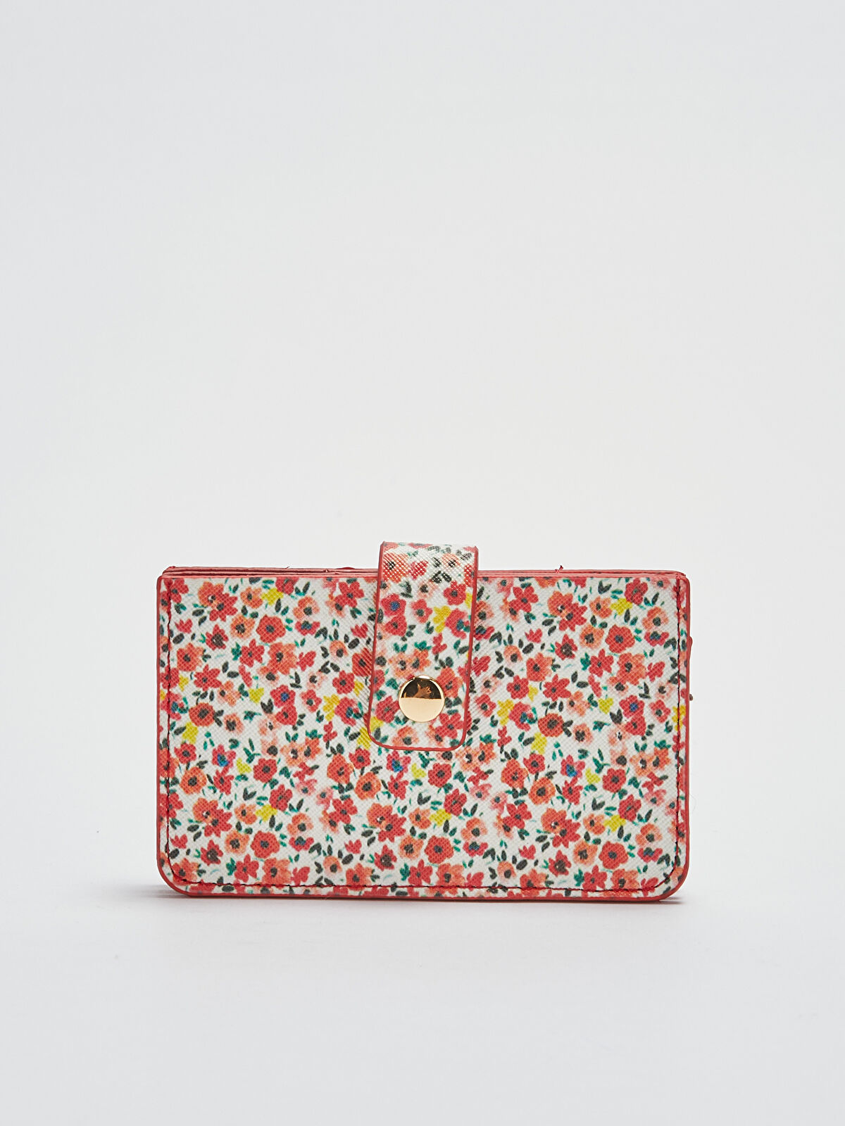 Kadın Çiçek Baskılı Kartlık Cüzdan