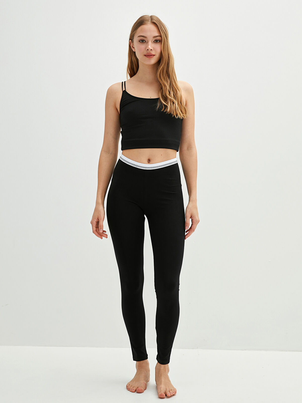 LCW DREAM Beli Lastikli Düz Pamuklu Kadın İçlik Tayt