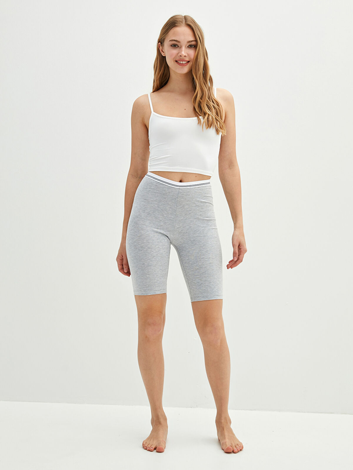 LCW DREAM Beli Lastikli Düz Pamuklu Kadın İçlik Tayt