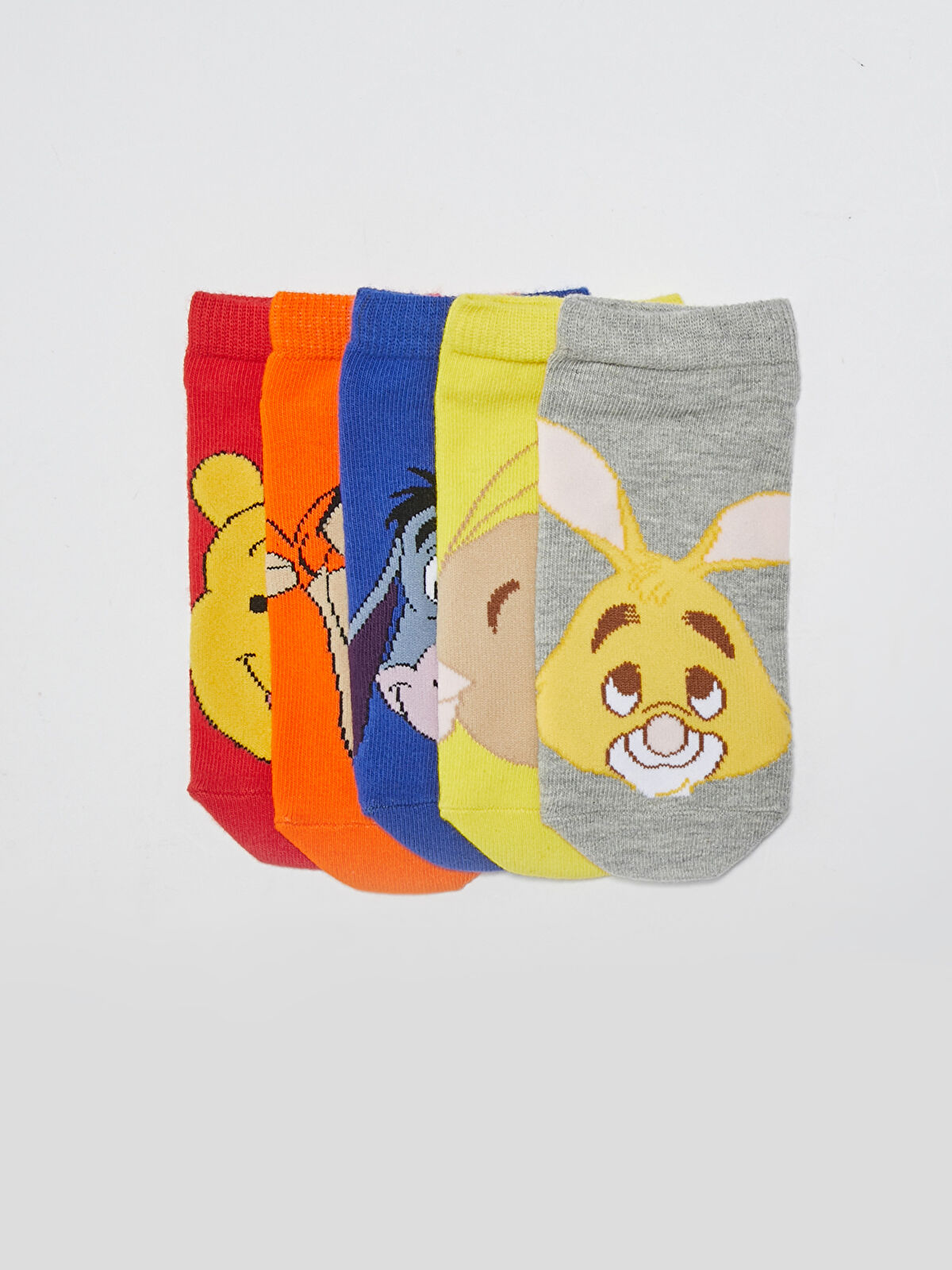 Winnie the Pooh Desenli Erkek Çocuk Patik Çorap 5'li