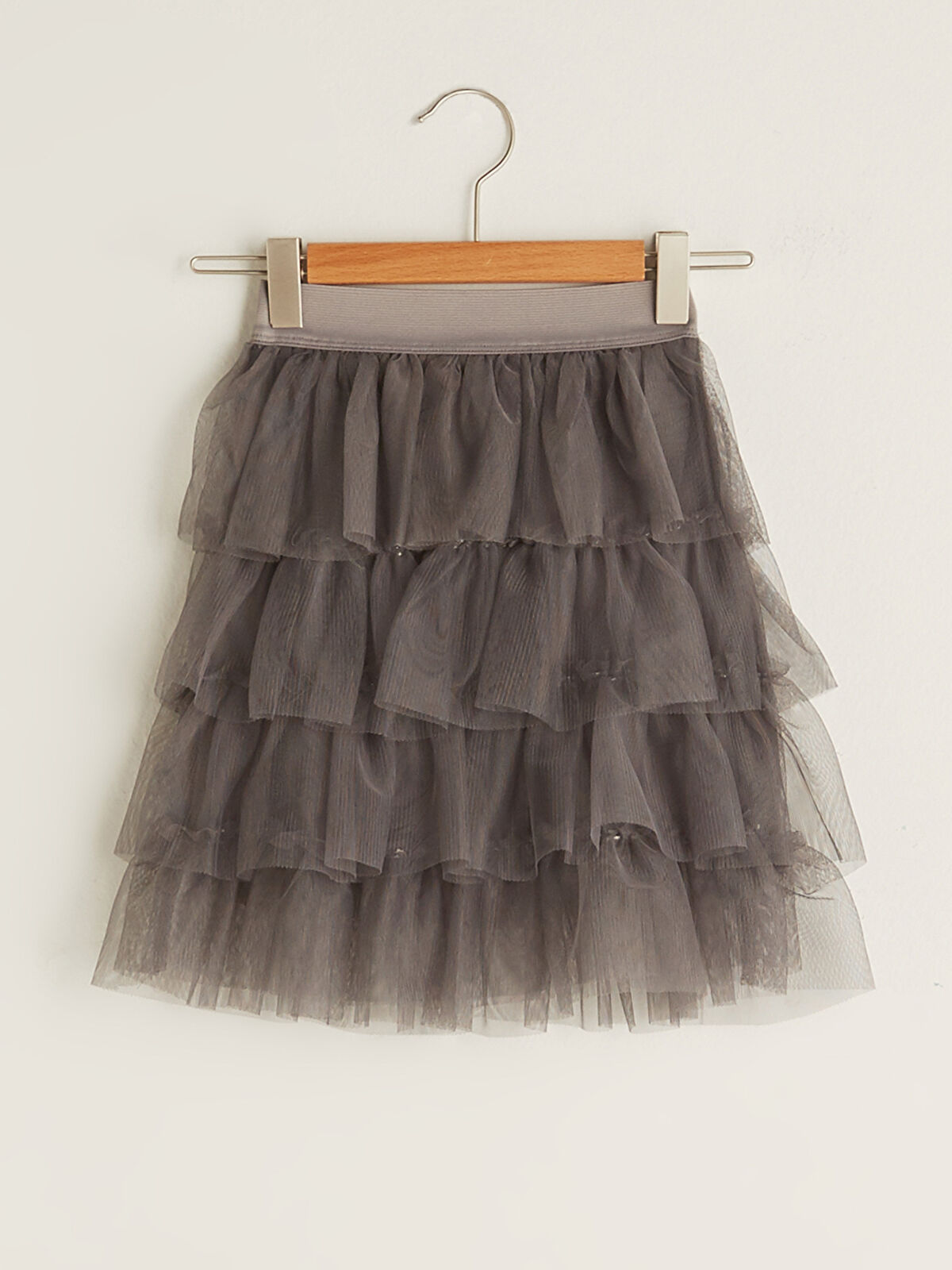 Beli Lastikli Fırfırlı Kız Çocuk Tüllü Etek