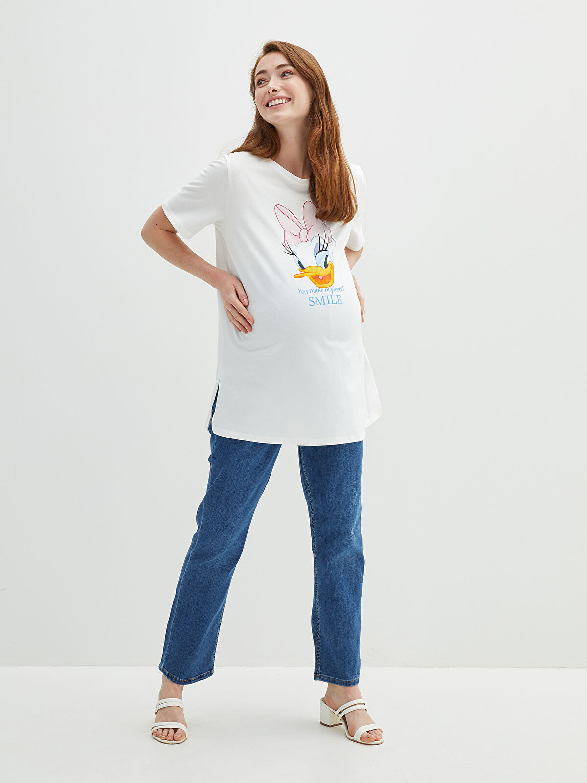 Karın Panelli Slim Fit Hamile Rodeo Jean Pantolon