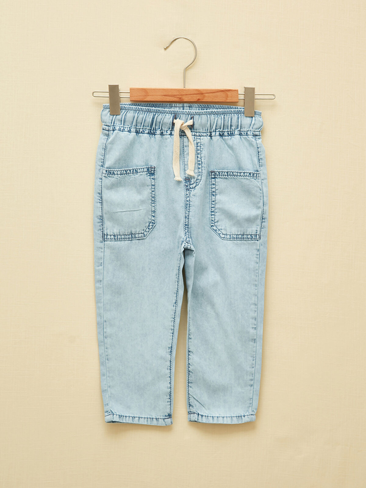 Beli Lastikli Basic Erkek Bebek Jean Pantolon