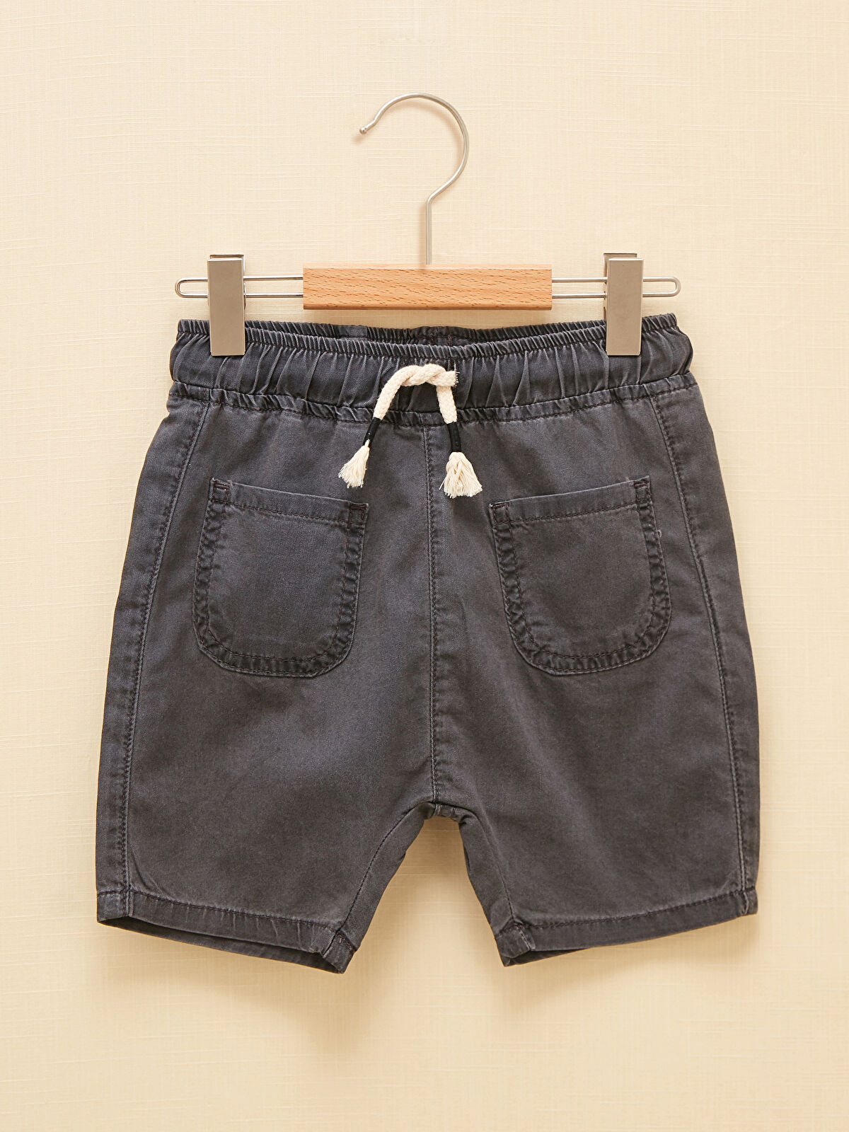 Beli Lastikli Basic Erkek Bebek Jean Şort