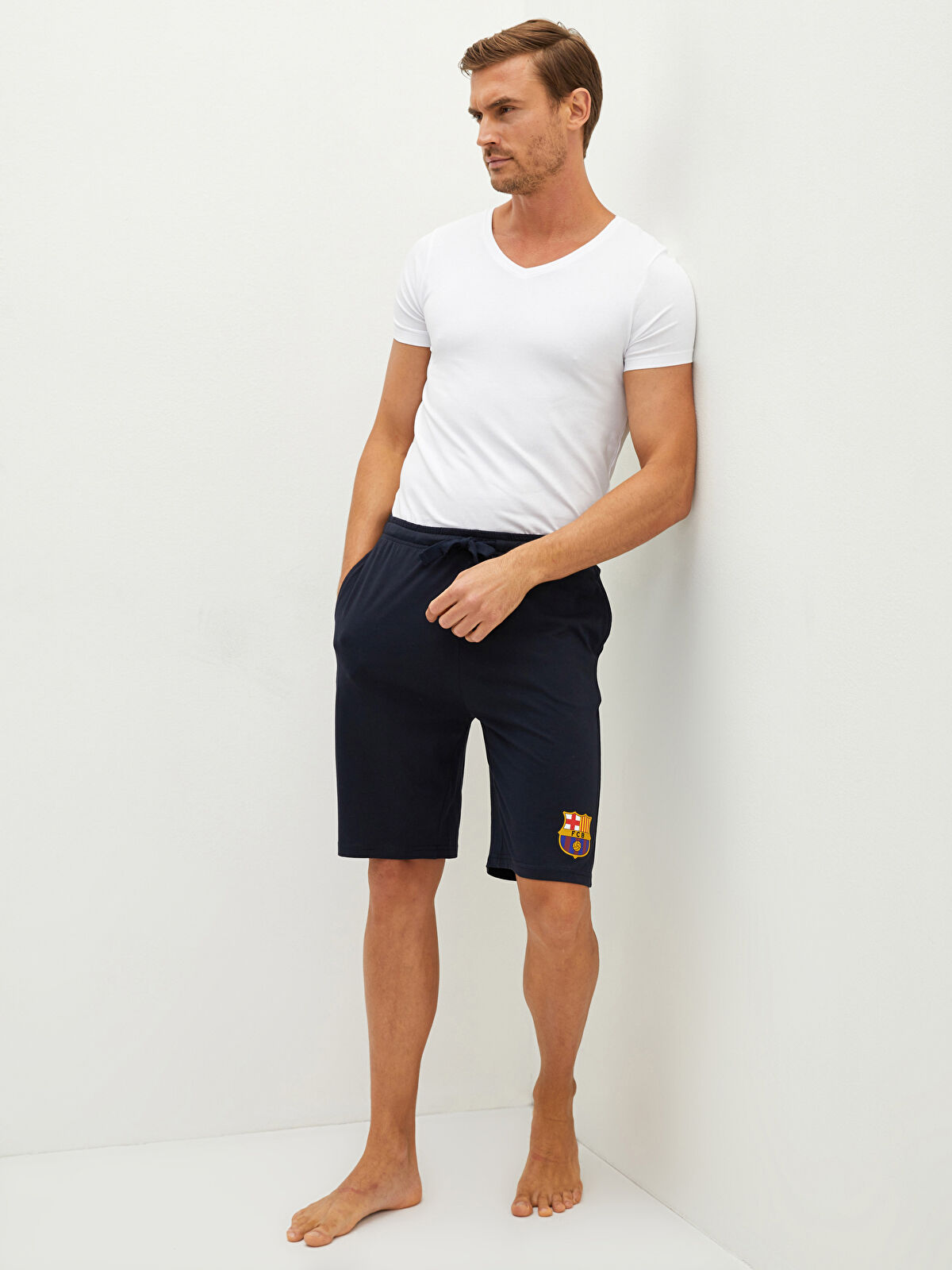 LCW DREAM Standart Kalıp Barcelona Baskılı Erkek Taraftar Pijama Alt Şort