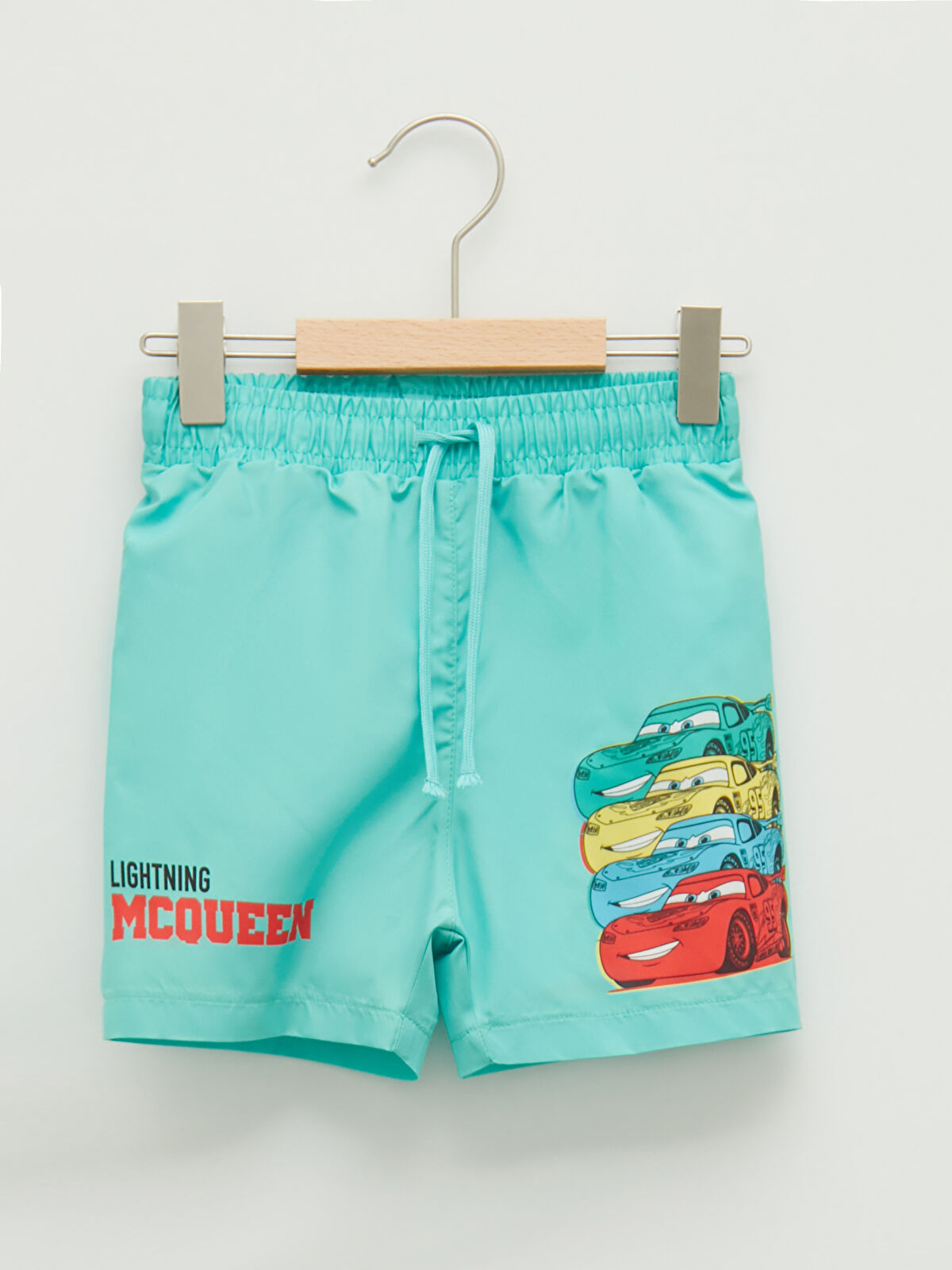 Beli Lastikli Arabalar Baskılı Erkek Bebek Yüzme Şort