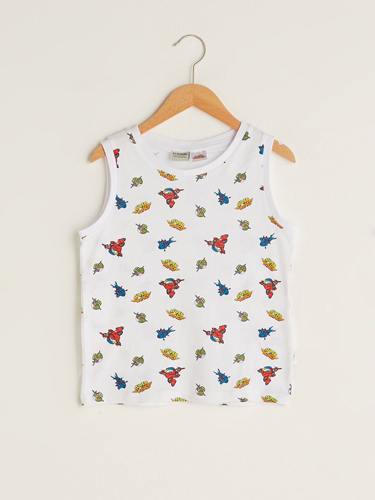 Bisiklet Yaka Harika Kanatlar Baskılı Pamuklu Erkek Çocuk Atlet