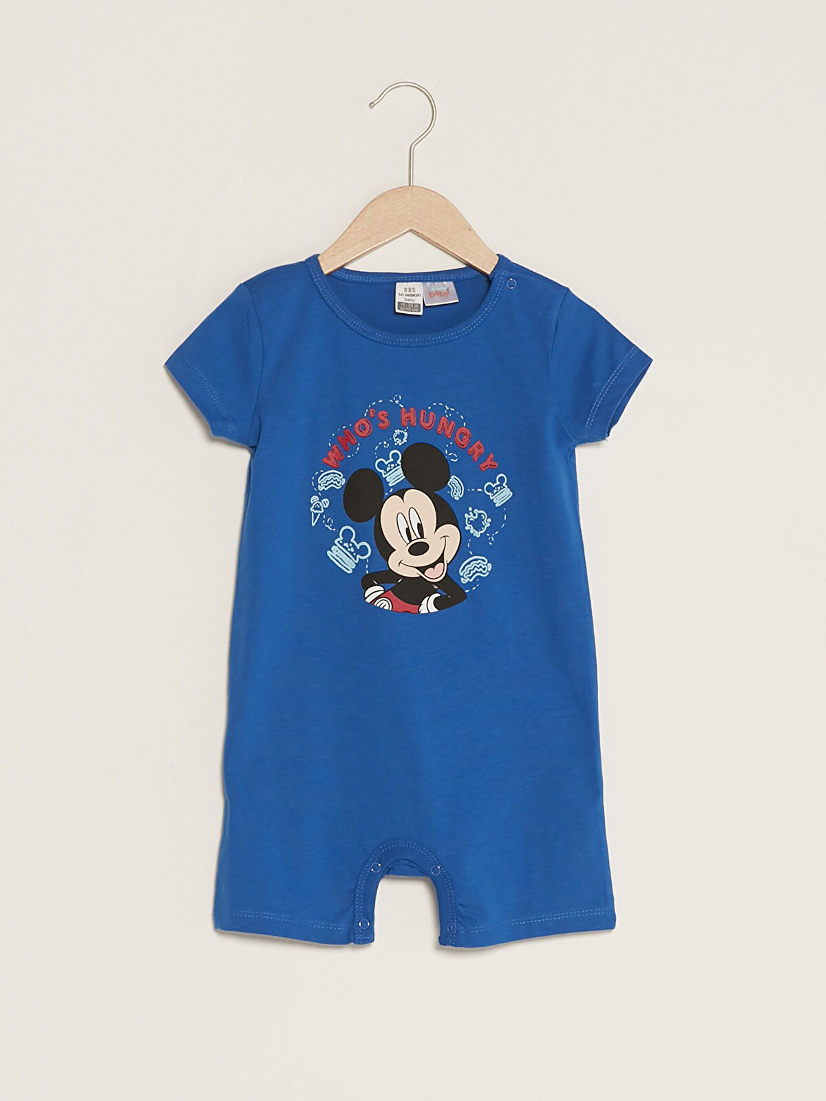 Bisiklet Yaka Kısa Kollu Mickey Mouse Baskılı Erkek Bebek Tulum Bisiklet Yaka Kısa Kollu Mickey Mouse Baskılı Erkek Bebek Tulum