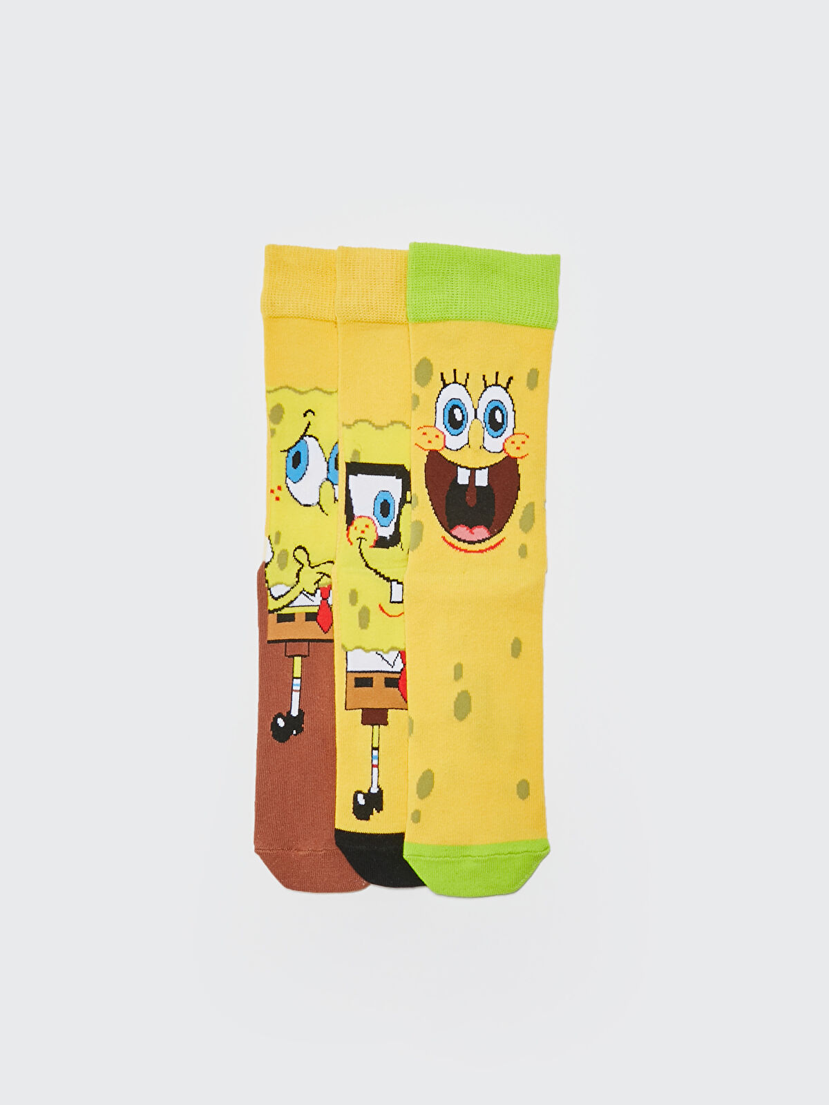 Sünger Bob Baskılı Erkek Soket Çorap 3'lü