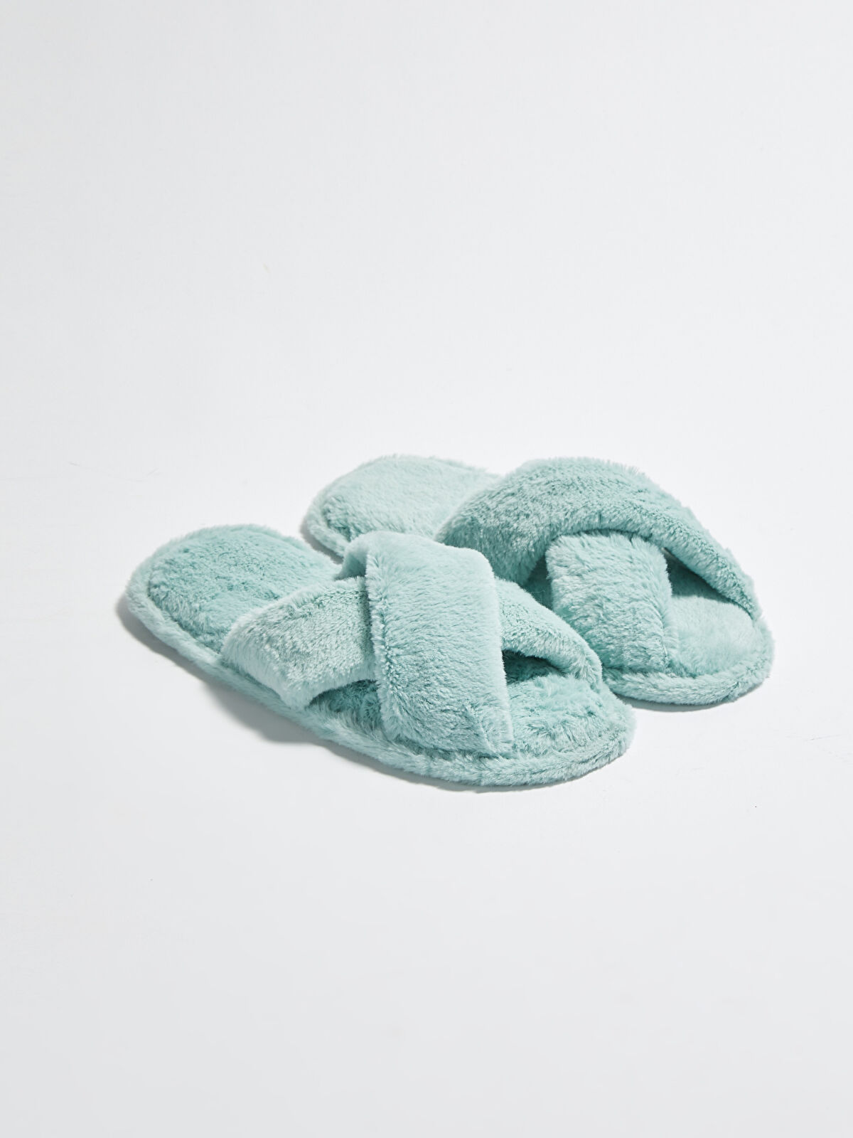 Kadın Çapraz Bant Pelüş Ev Terliği