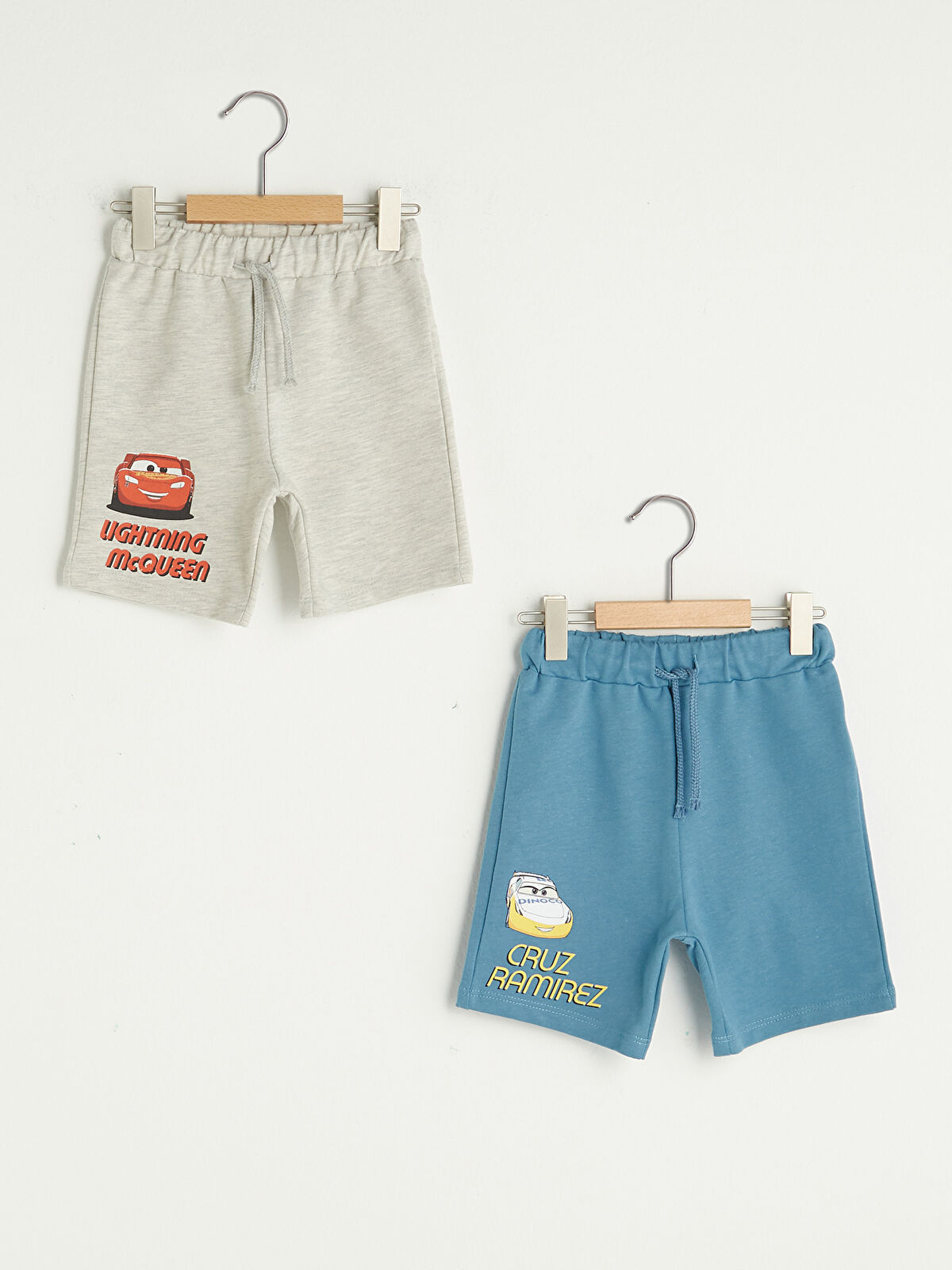 Beli Lastikli Arabalar Baskılı Erkek Bebek Şort 2'li