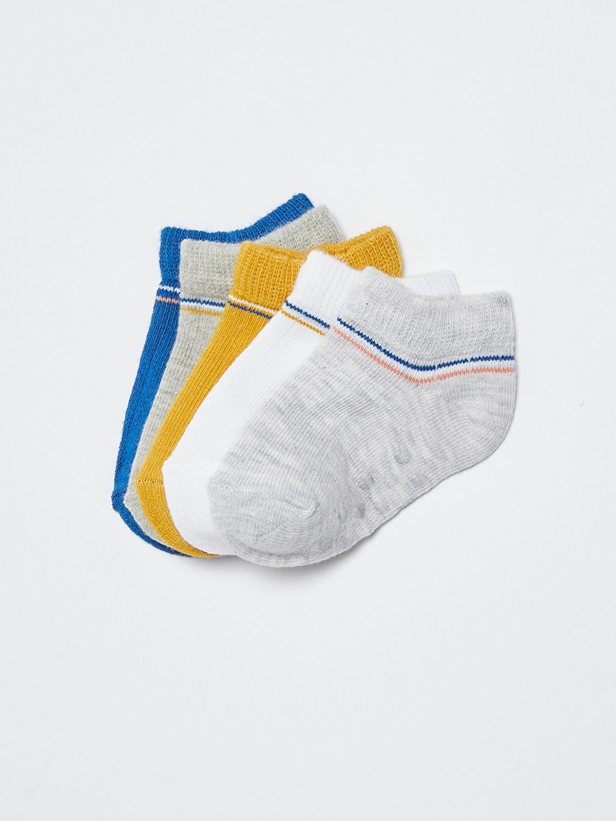 Çizgili Erkek Bebek Patik Çorap 5'li