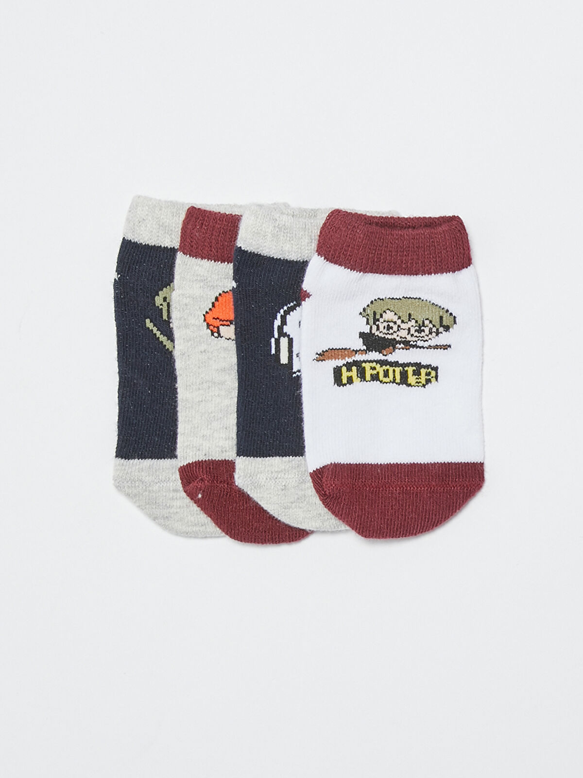 Harry Potter Baskılı Erkek Bebek Patik Çorap 4'lü Harry Potter Baskılı Erkek Bebek Patik Çorap 4'lü