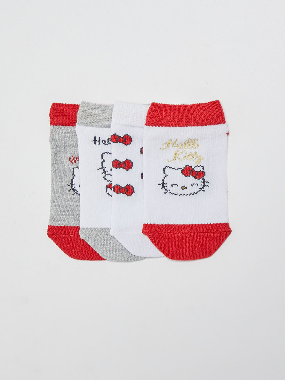 Hello Kitty Baskılı Kız Bebek Patik Çorap 4'lü Hello Kitty Baskılı Kız Bebek Patik Çorap 4'lü