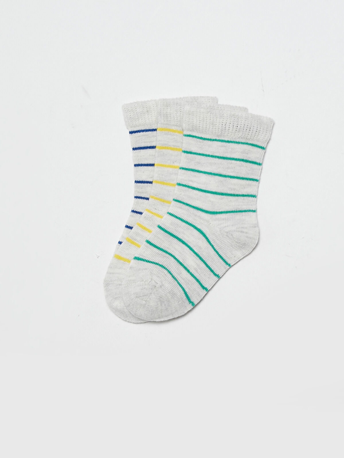 Çizgili Erkek Bebek Soket Çorap 3'lü