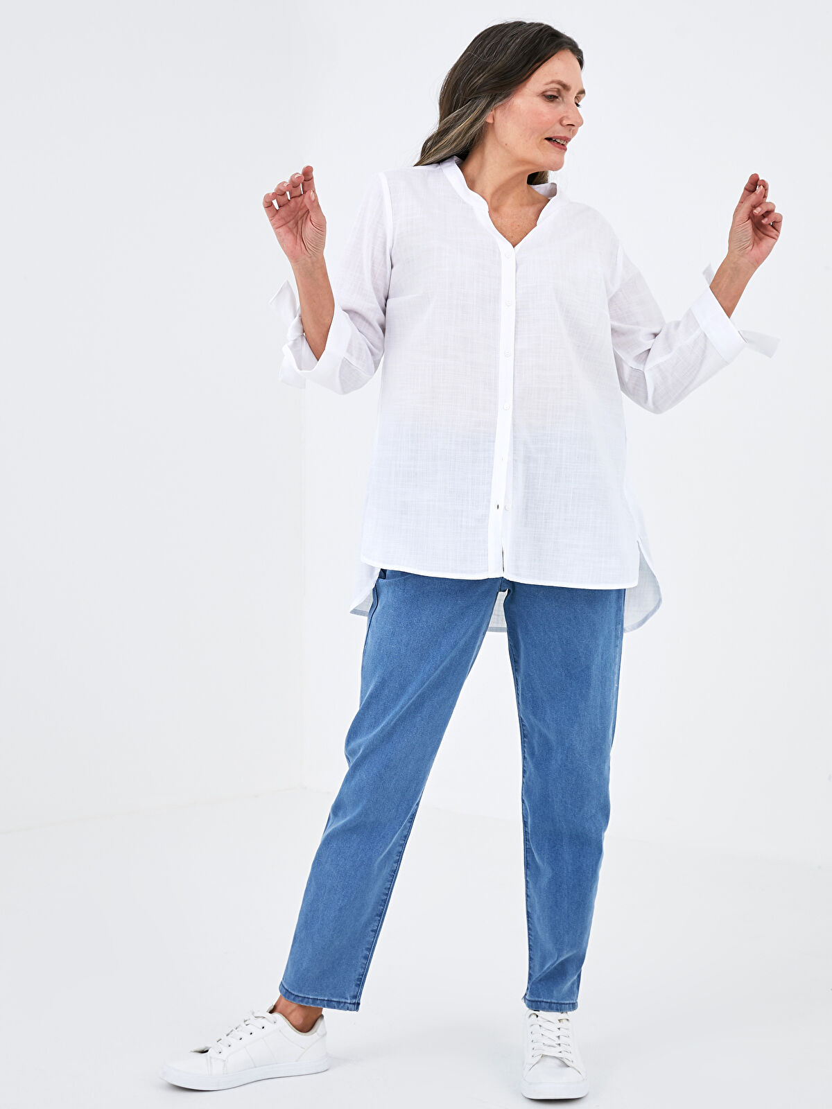 LCW GRACE Beli Lastikli Normal Fit Kadın Jean Pantolon