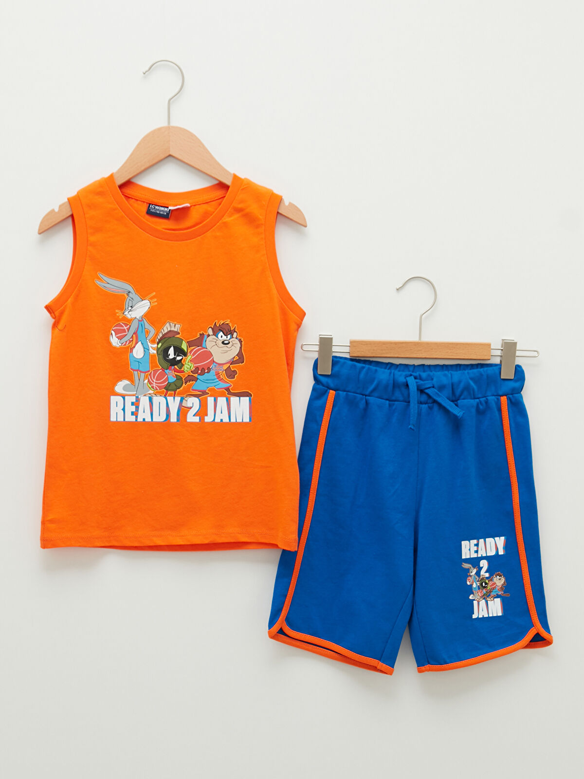 Bisiklet Yaka Space Jam Baskılı Erkek Çocuk Atlet ve Şort Bisiklet Yaka Space Jam Baskılı Erkek Çocuk Atlet ve Şort