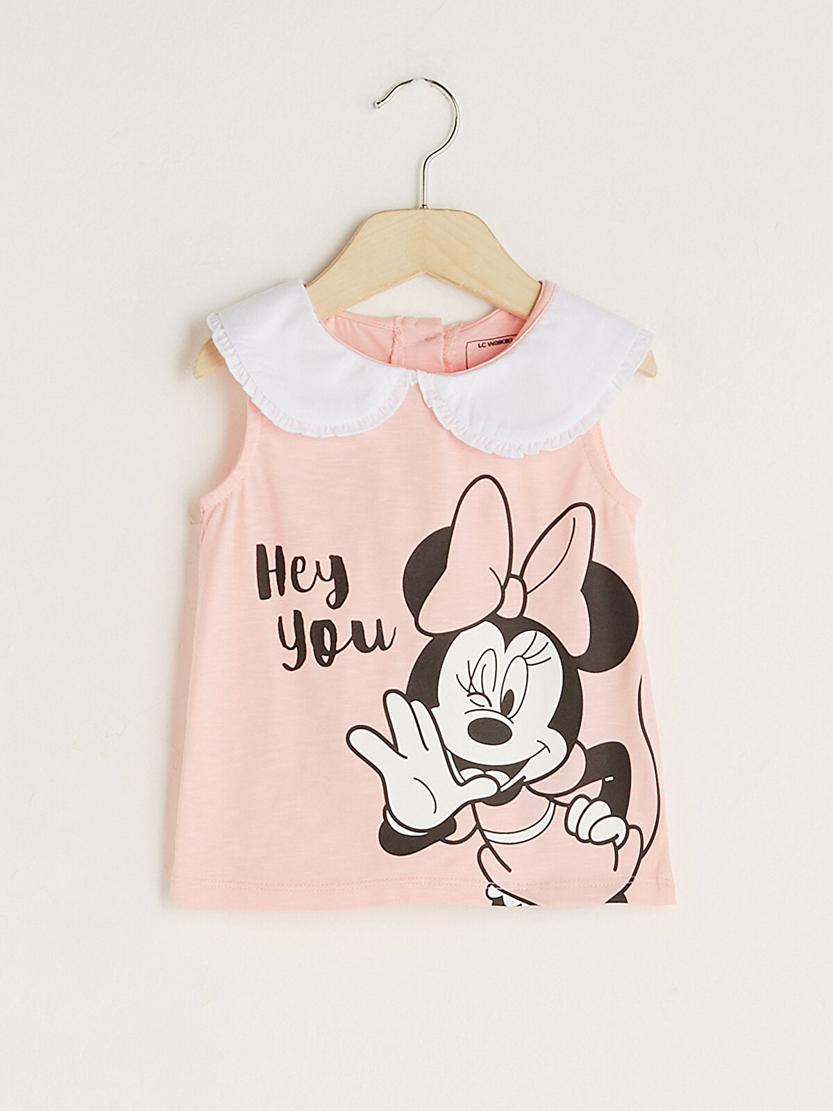 Bebe Yaka Minnie Mouse Baskılı Kız Bebek Atlet