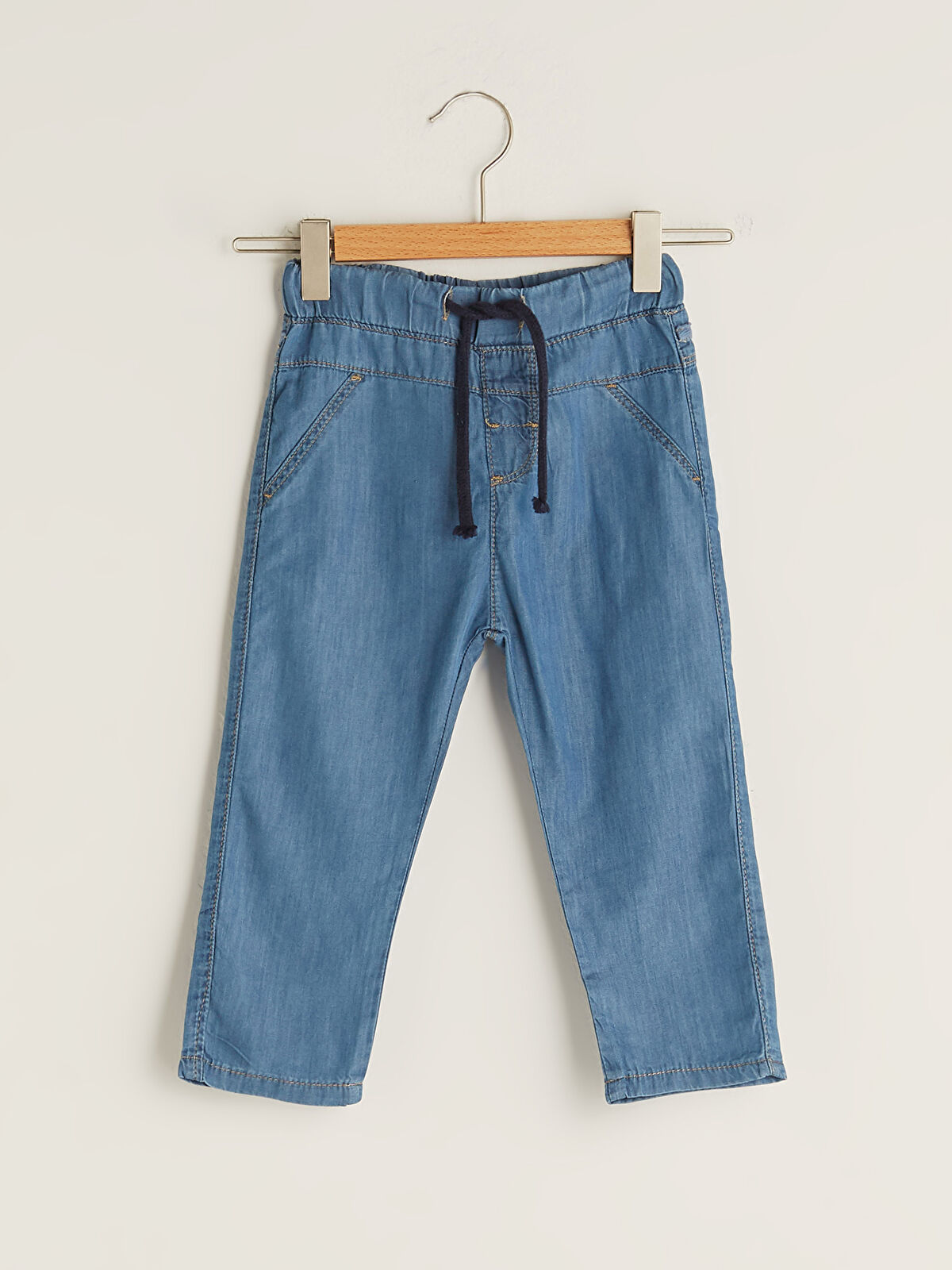 Beli Lastikli Basic Erkek Bebek Jean Pantolon