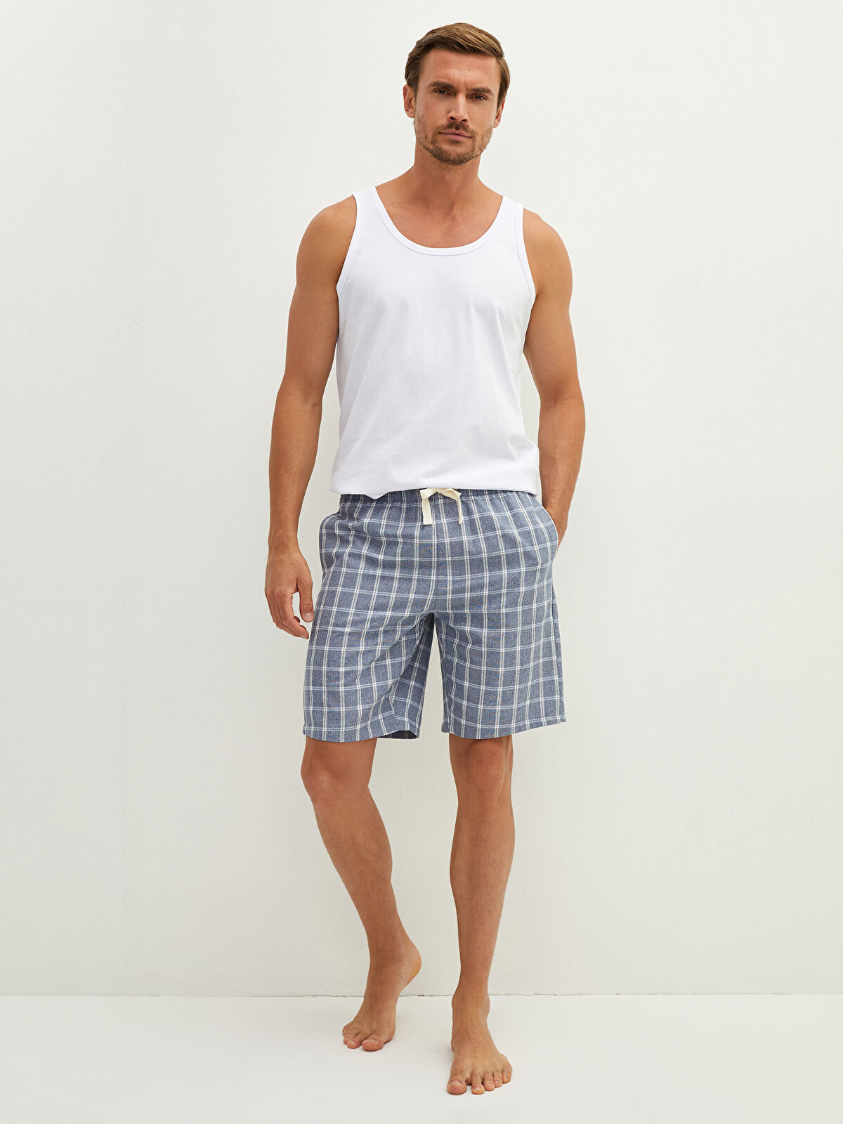 LCW DREAM Standart Kalıp Ekose Erkek Pijama Alt Şort