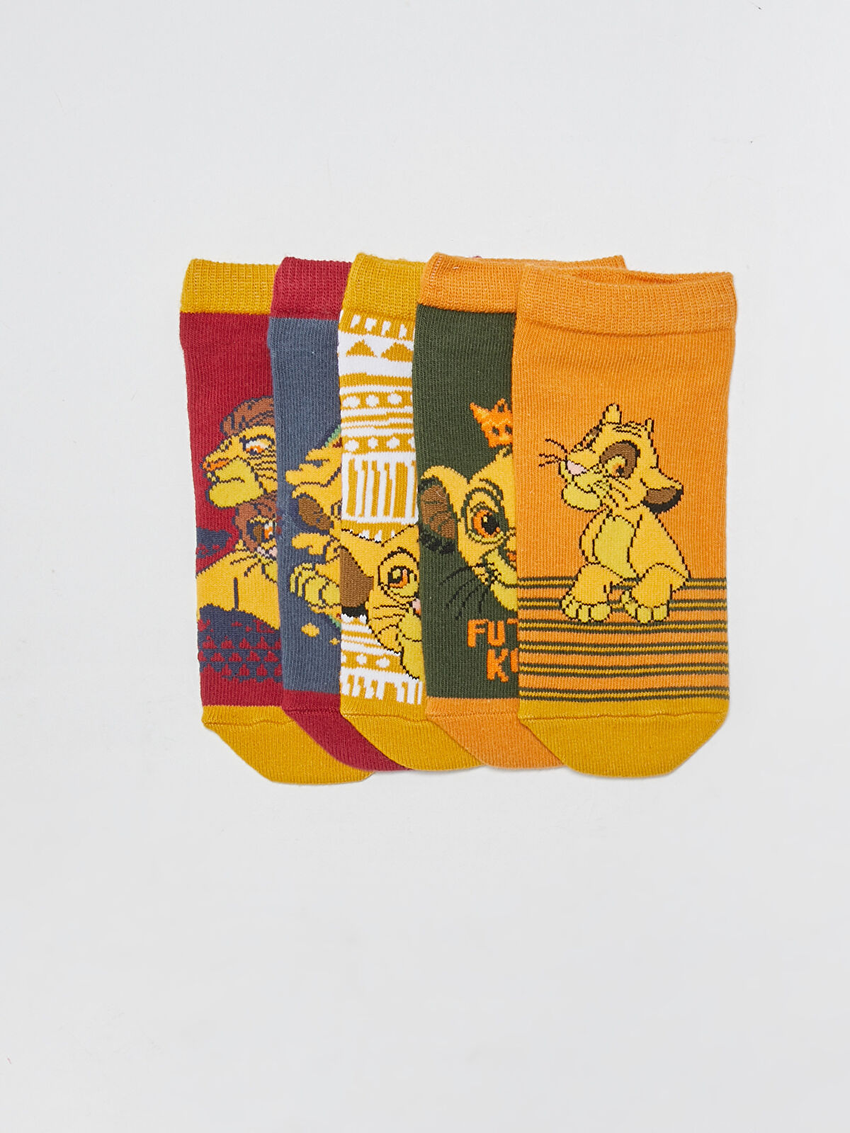 Aslan Kral Desenli Erkek Çocuk Patik Çorap 5'li Aslan Kral Desenli Erkek Çocuk Patik Çorap 5'li