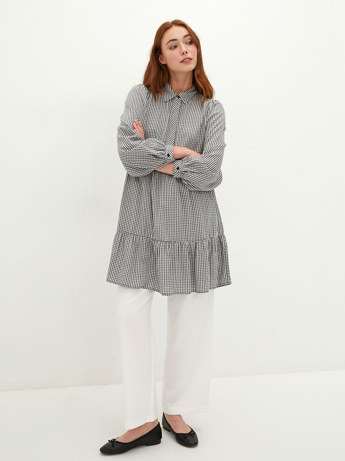 MODEST Beli Lastikli Düz Cep Detaylı Harem Kadın Pantolon