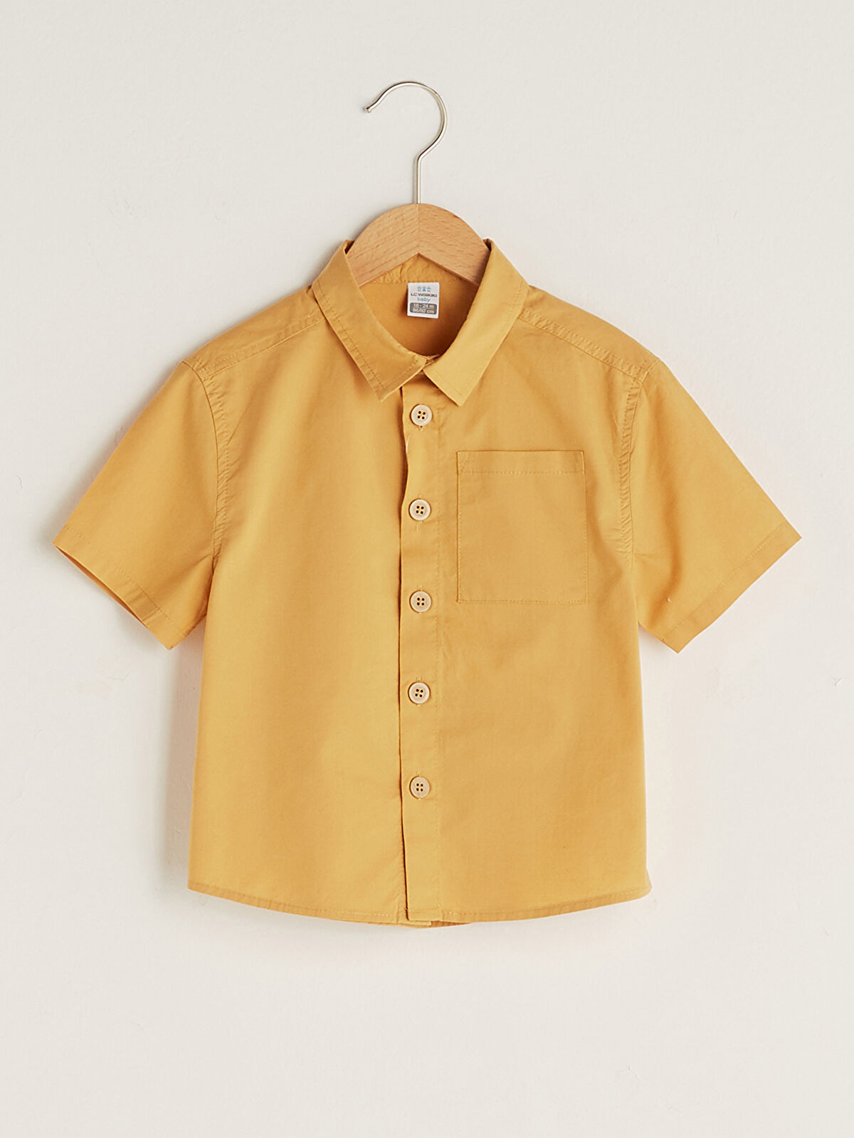 Kısa Kollu Baskılı Poplin Erkek Bebek Gömlek