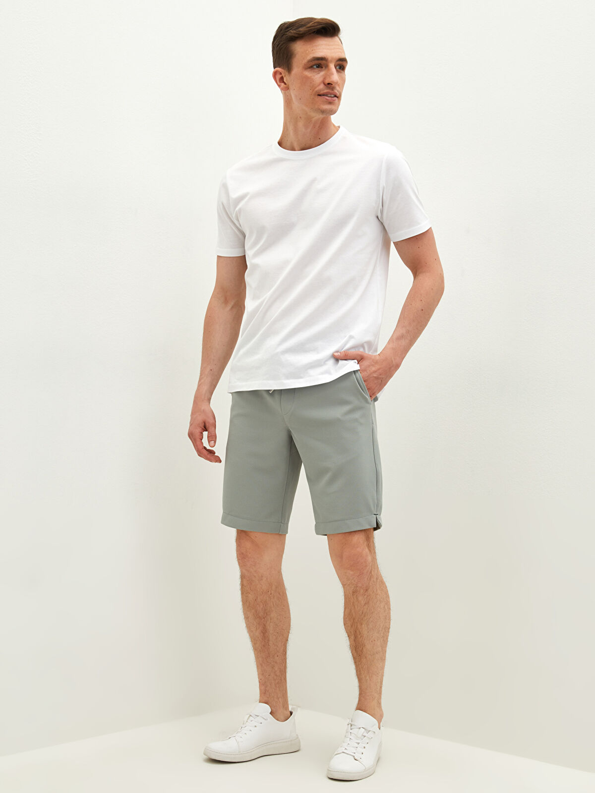 LCW VISION Slim Fit Örme Erkek Şort