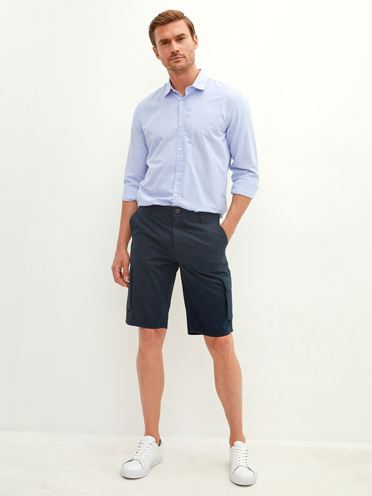 LCW CLASSIC Standart Kalıp Gabardin Erkek Kargo Şort