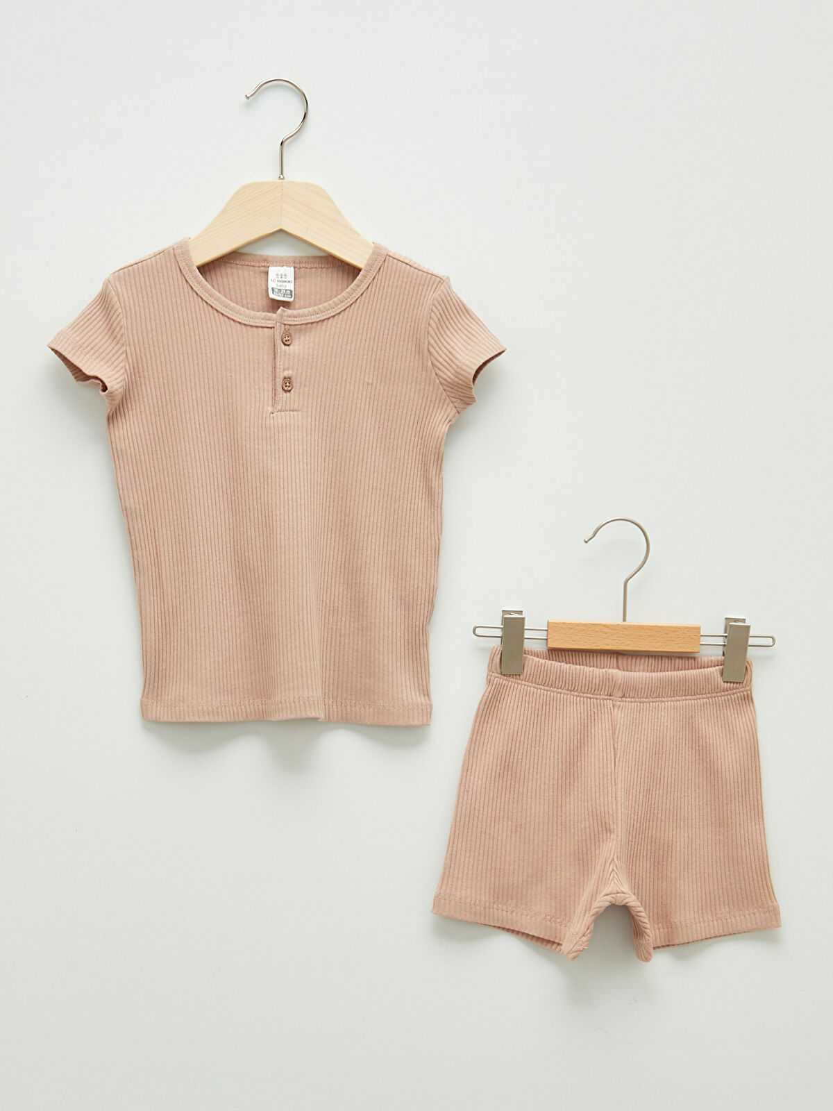 Bisiklet Yaka Kısa Kollu Basic Erkek Bebek Pijama Takımı