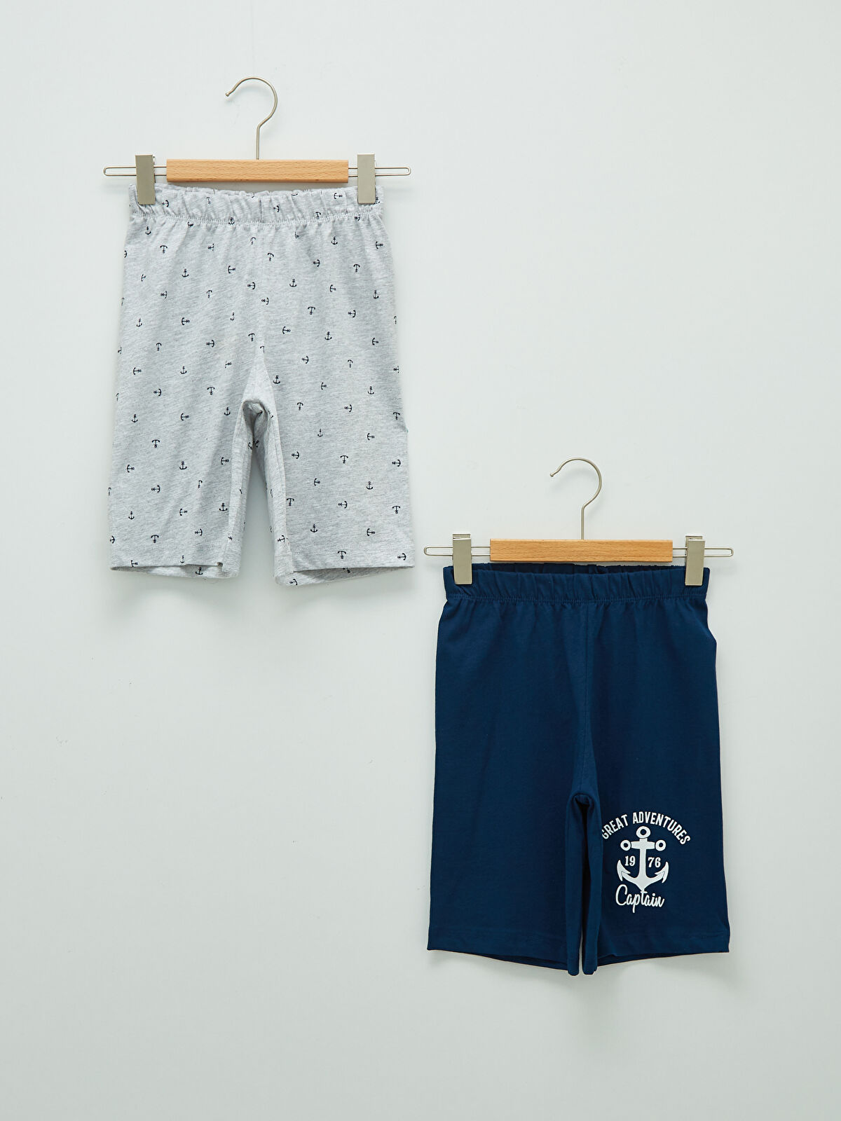 Beli Lastikli Baskılı Erkek Çocuk Pijama Şort 2'li