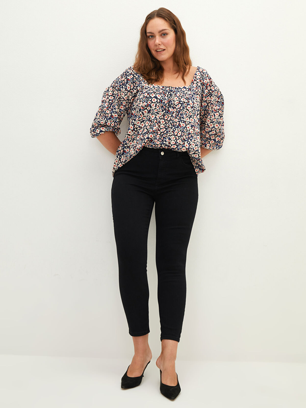 Büyük Beden Normal Bel Skinny Fit Cep Detaylı Kadın Rodeo Jean Pantolon