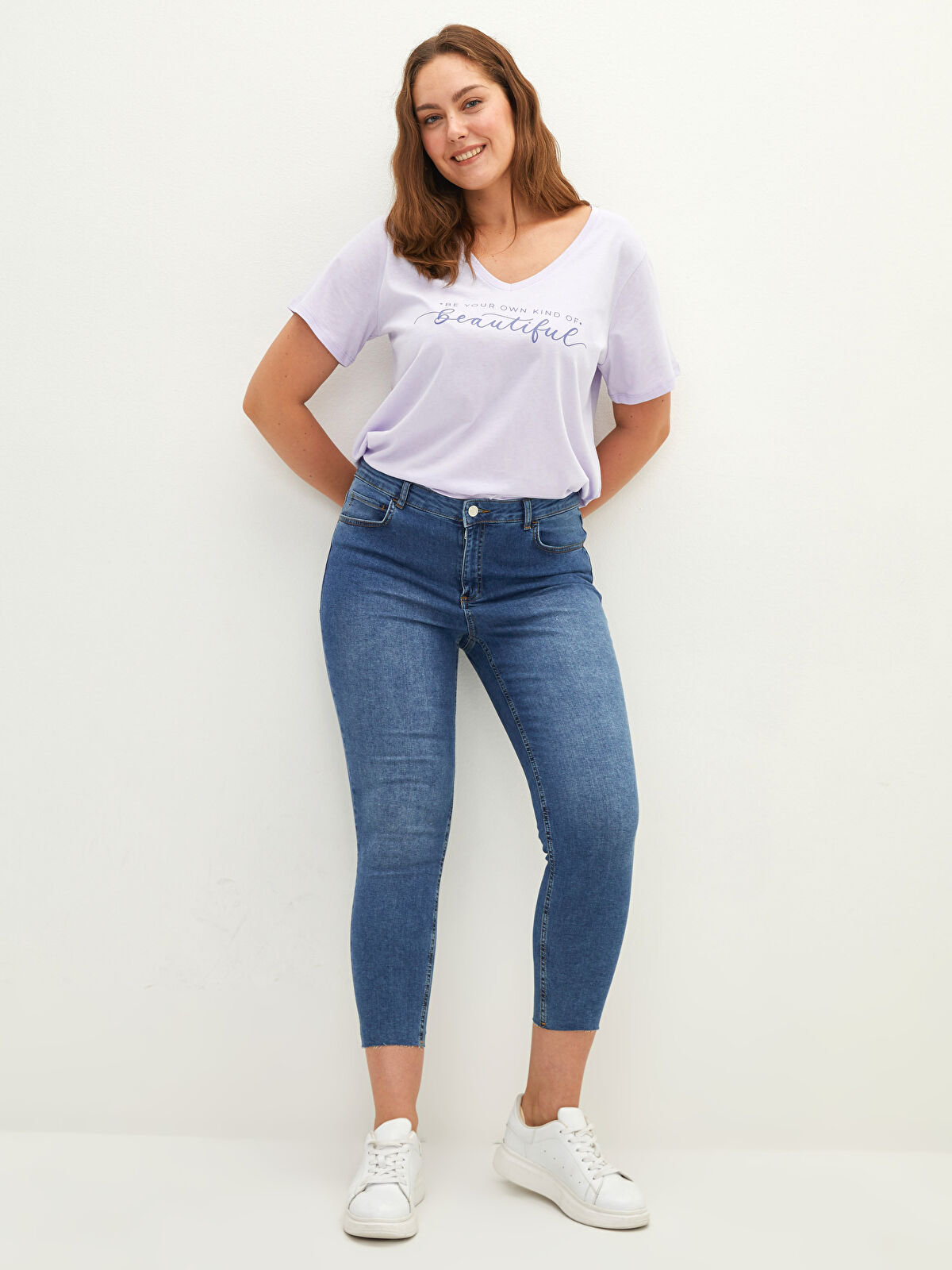 Büyük Beden Normal Bel Skinny Fit Cep Detaylı Kadın Rodeo Jean Pantolon