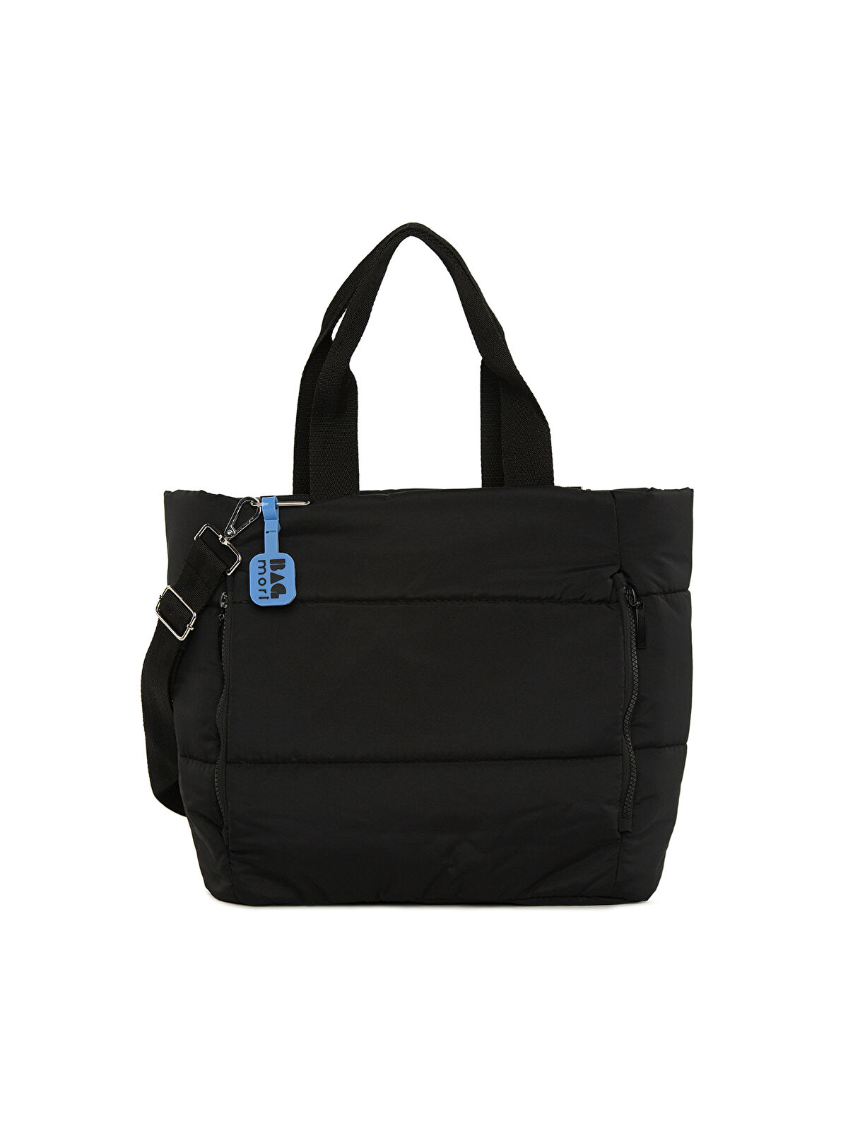 Bagmori Çift Dikiş Fermuarlı Şişme Puf Çanta