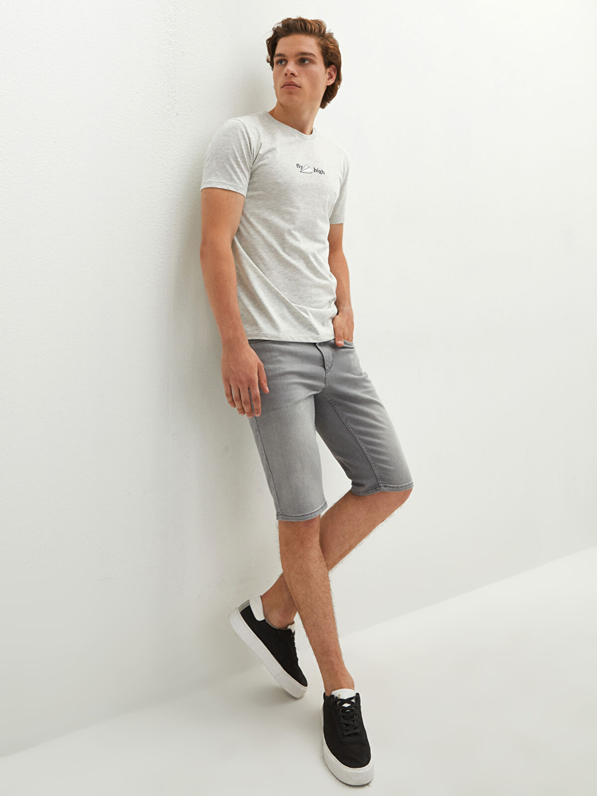 Standart Kalıp Bermuda Erkek Jean Şort