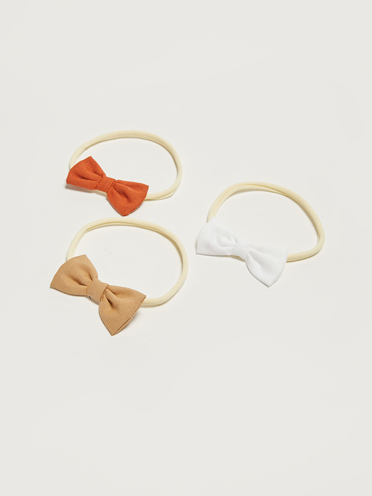 Fiyonk Detaylı Basic Kız Bebek Saç Bandı 3'lü