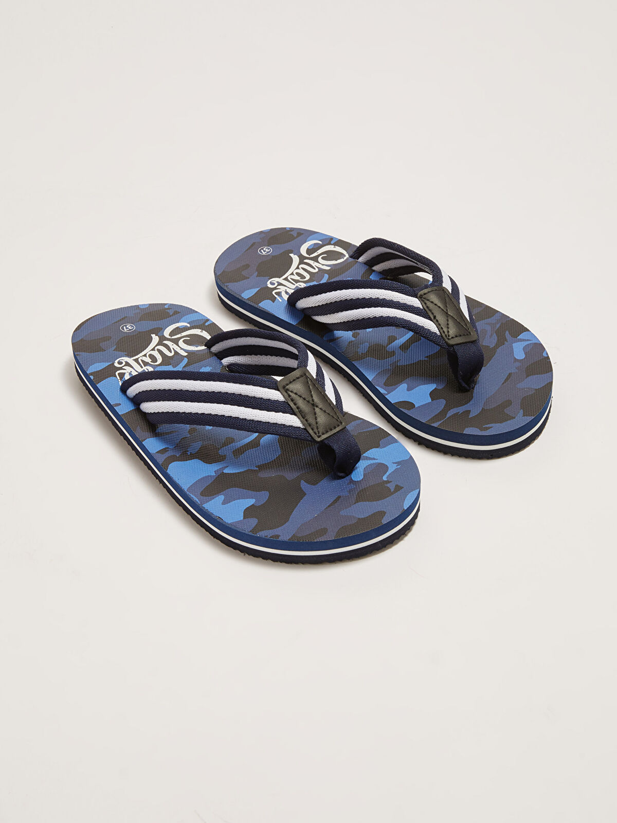 Baskılı Parmak Arası Erkek Çocuk Plaj Terliği