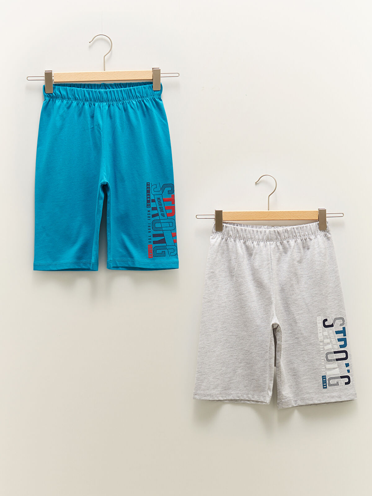 Beli Lastikli Baskılı Erkek Çocuk Pijama Şort 2'li
