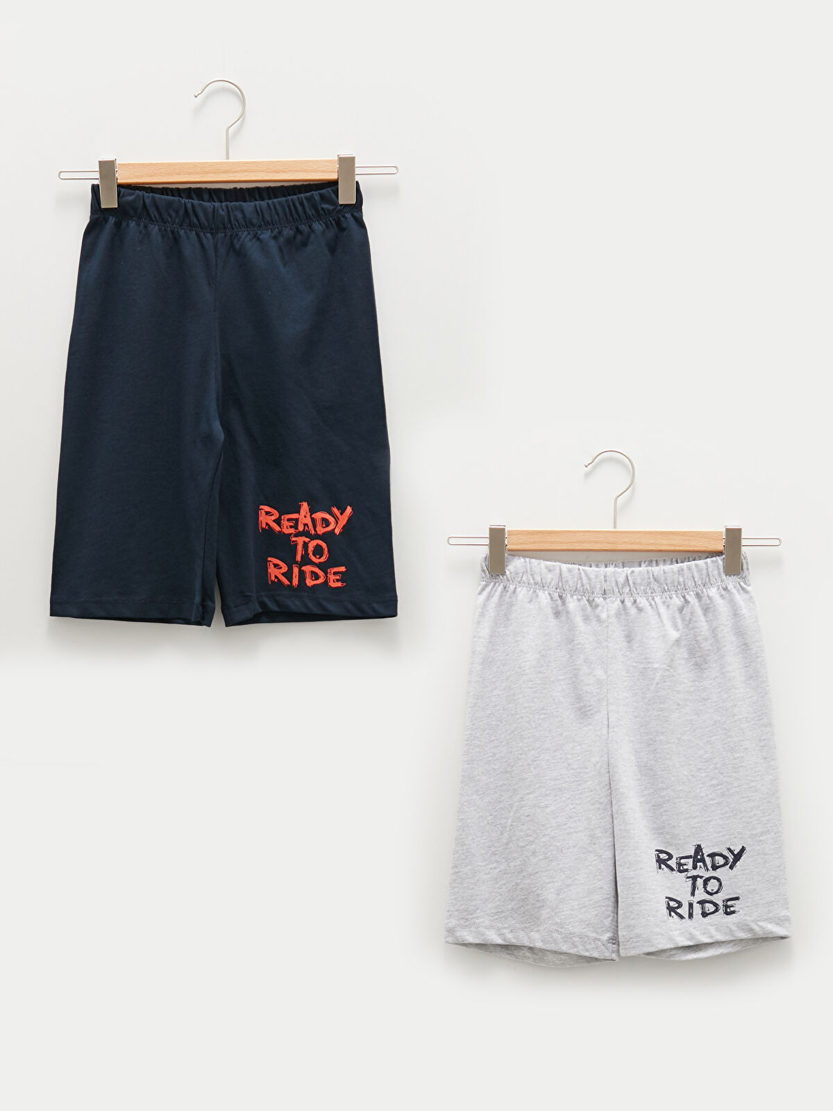 Beli Lastikli Baskılı Erkek Çocuk Pijama Şort 2'li