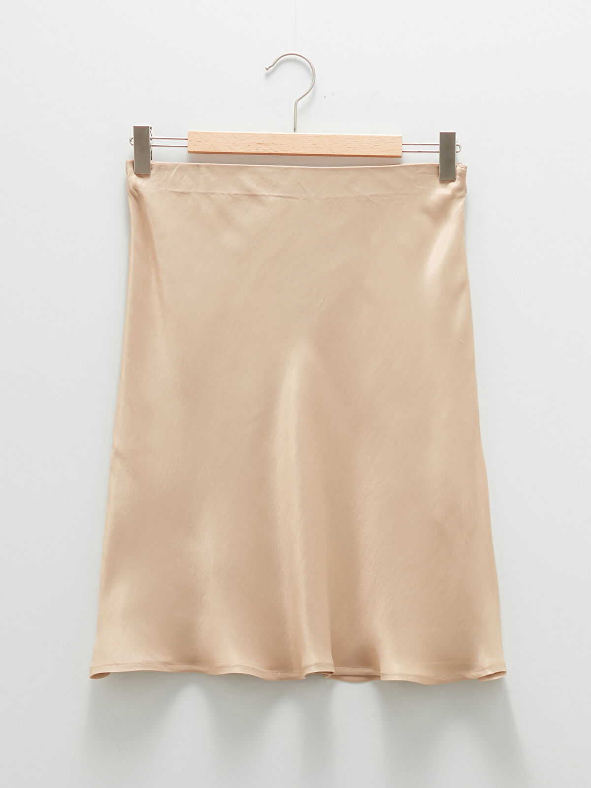 Quzu Düz Saten Kadın Etek