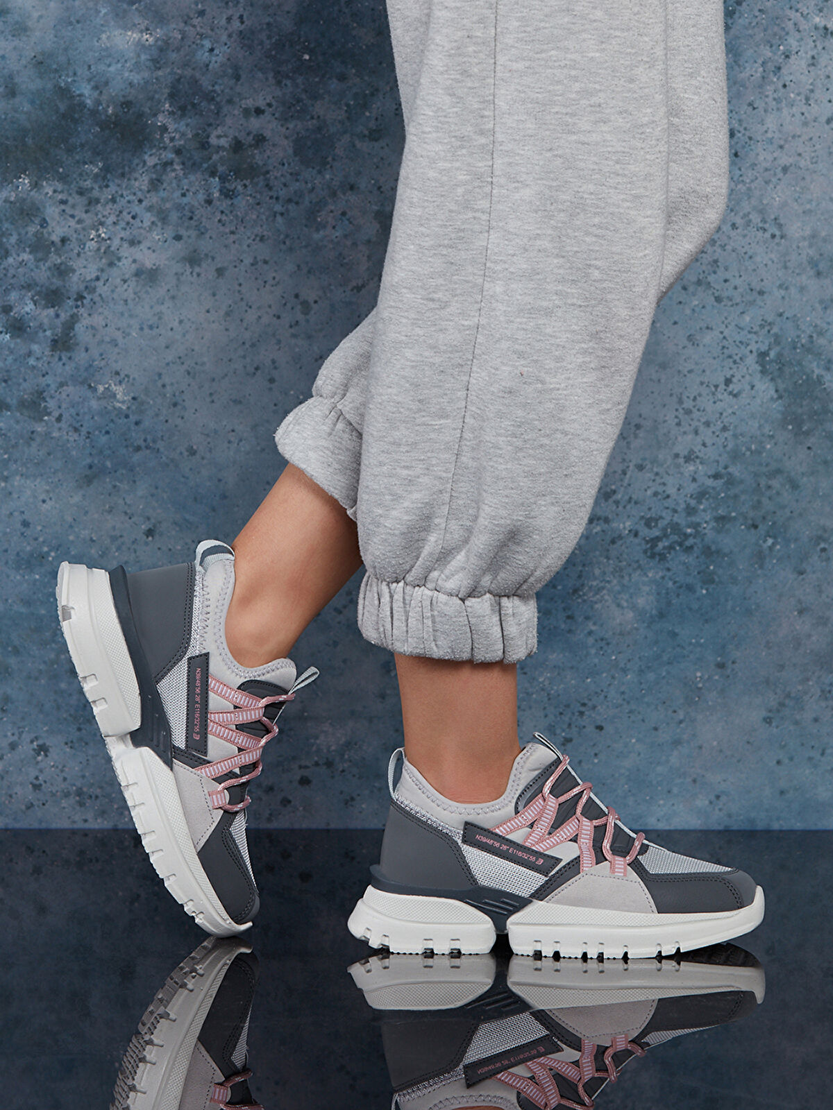 Dark Seer File Detaylı Bağcıklı Kadın Aktif Spor Ayakkabı